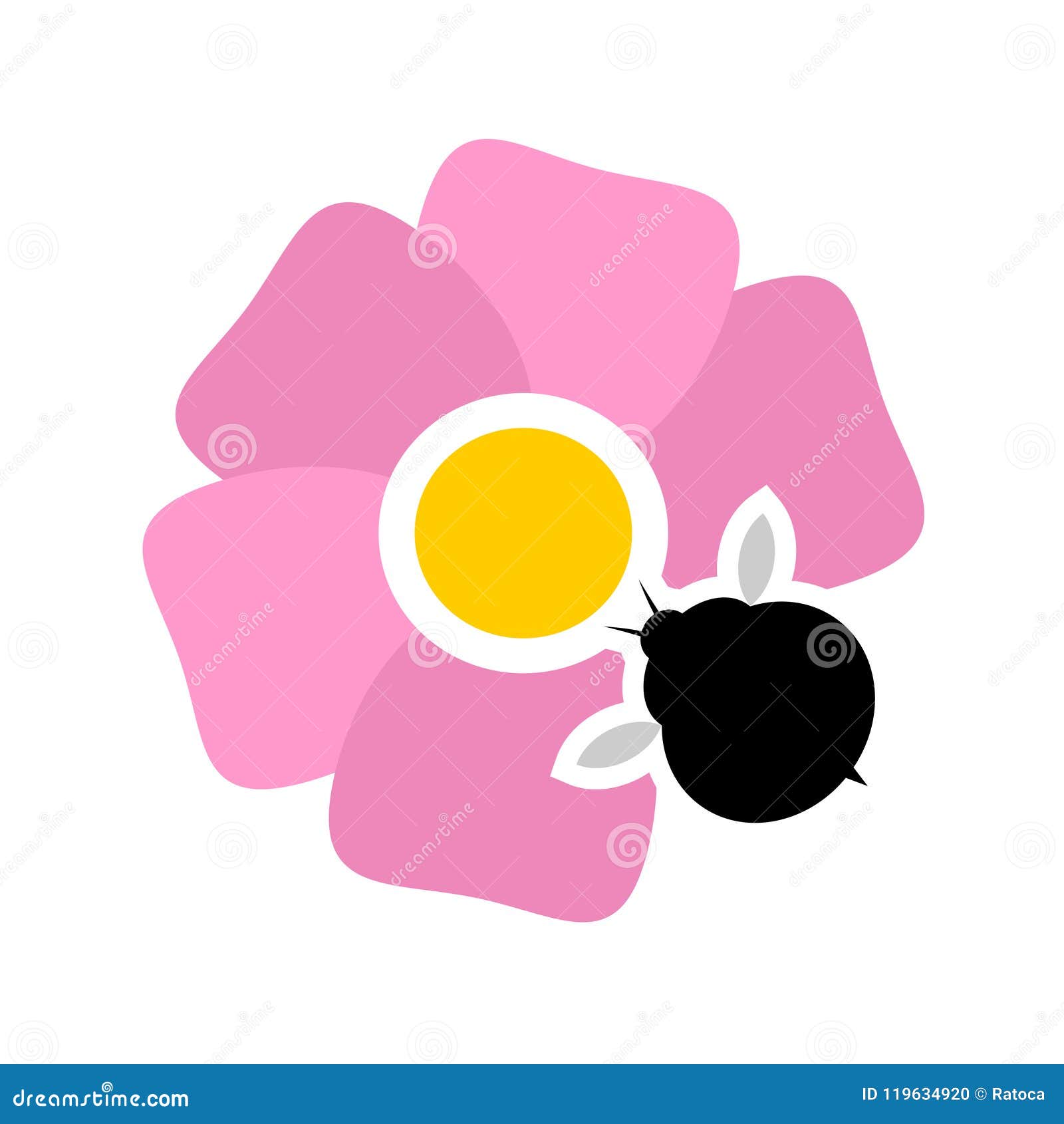 Pollination flower icon stock illustration. Illustration of insect ...