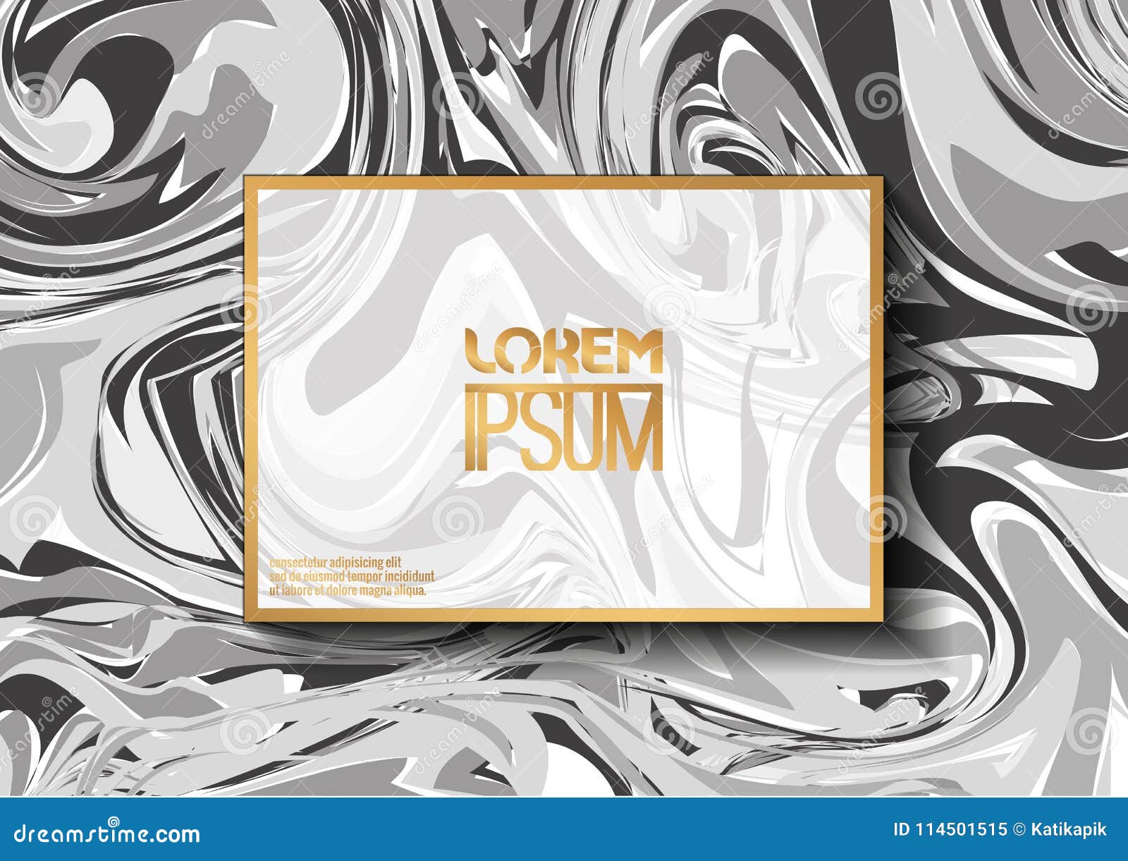 Creative Design Poster with Abstract Marble Pattern. Stock Vector ...