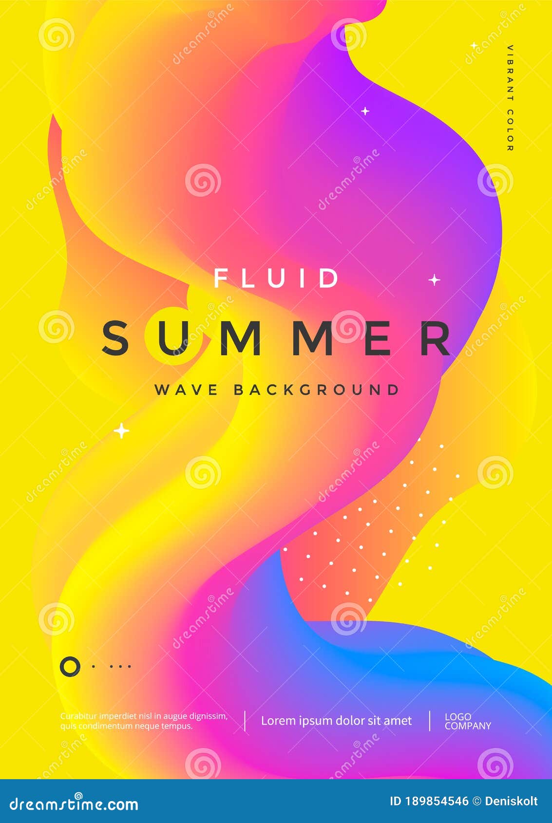 Creative Design Poster with Colorful Liquid Wave Stock Vector ...