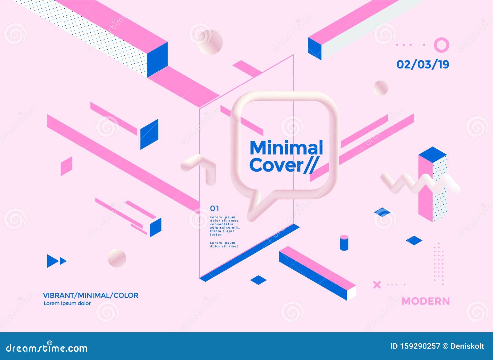 Creative Design Poster with a Geometric Shapes Stock Vector ...