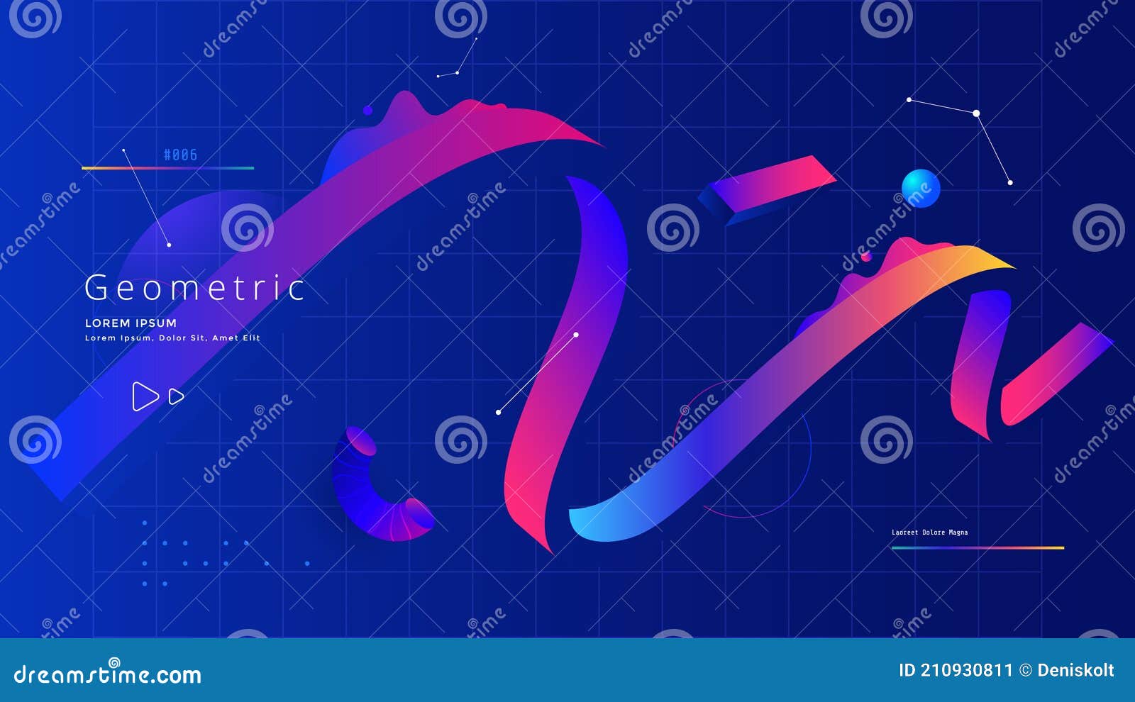 Creative Design Poster with Geometric Shapes Stock Vector ...