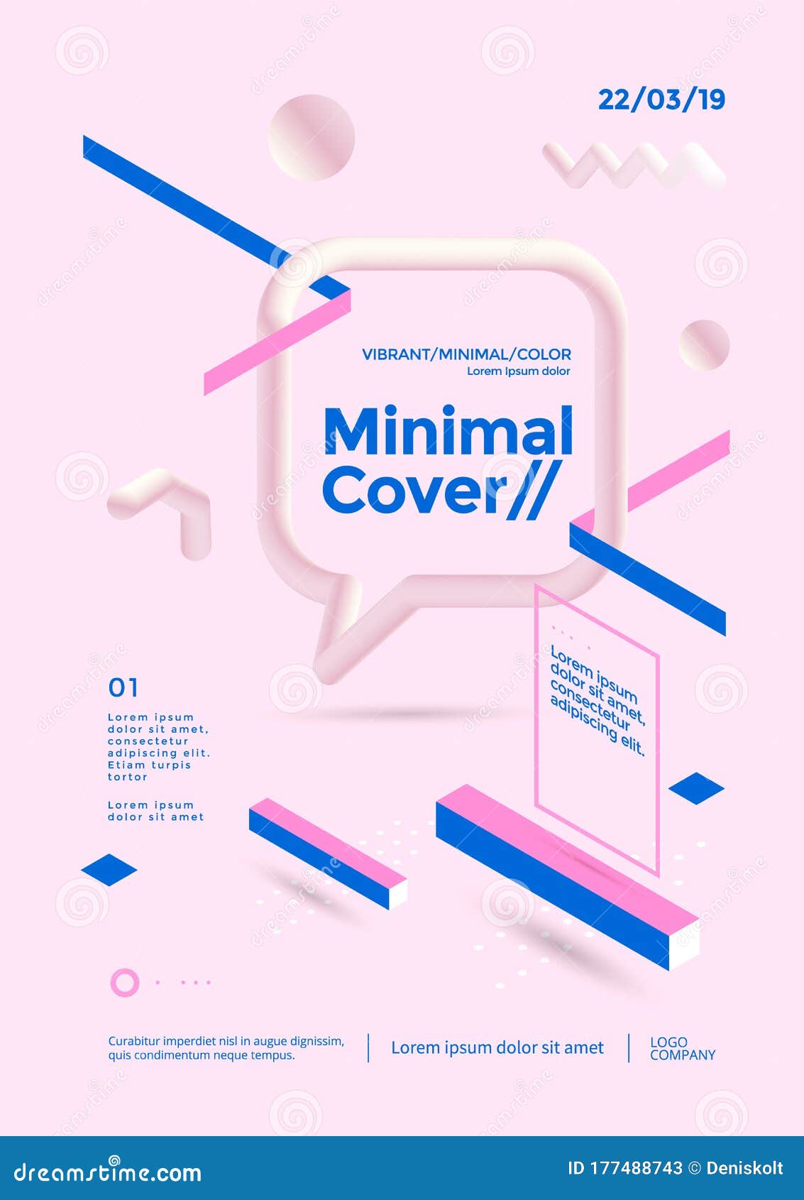 Creative Design Poster with Isometric Shape Stock Vector - Illustration ...
