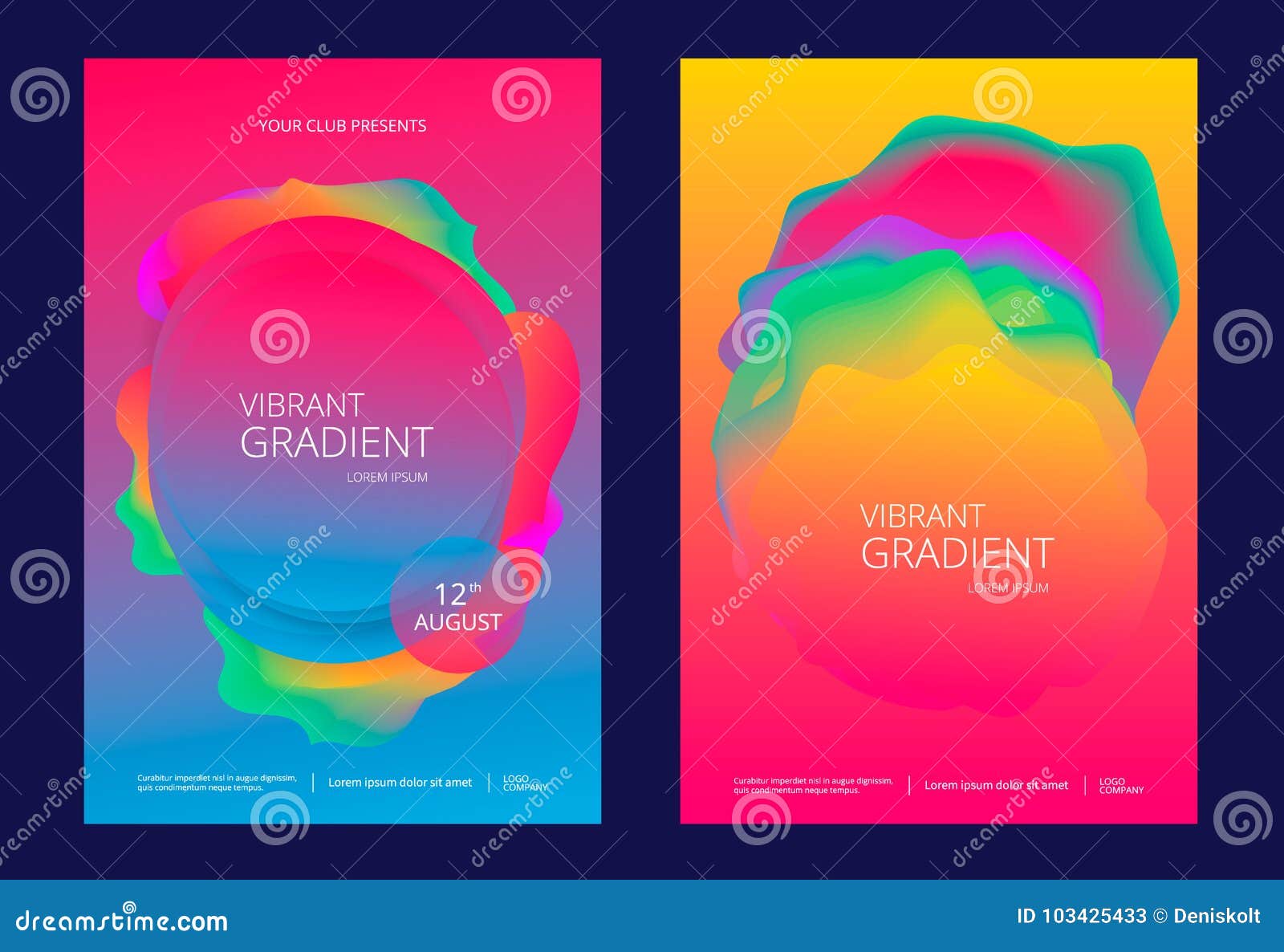 Creative Design Poster with Vibrant Gradients Stock Vector ...