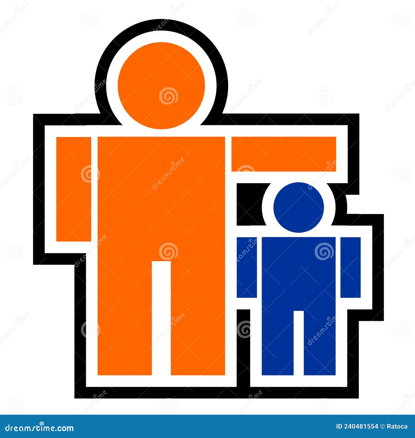 Protection kid icon stock vector. Illustration of drawing - 240481554