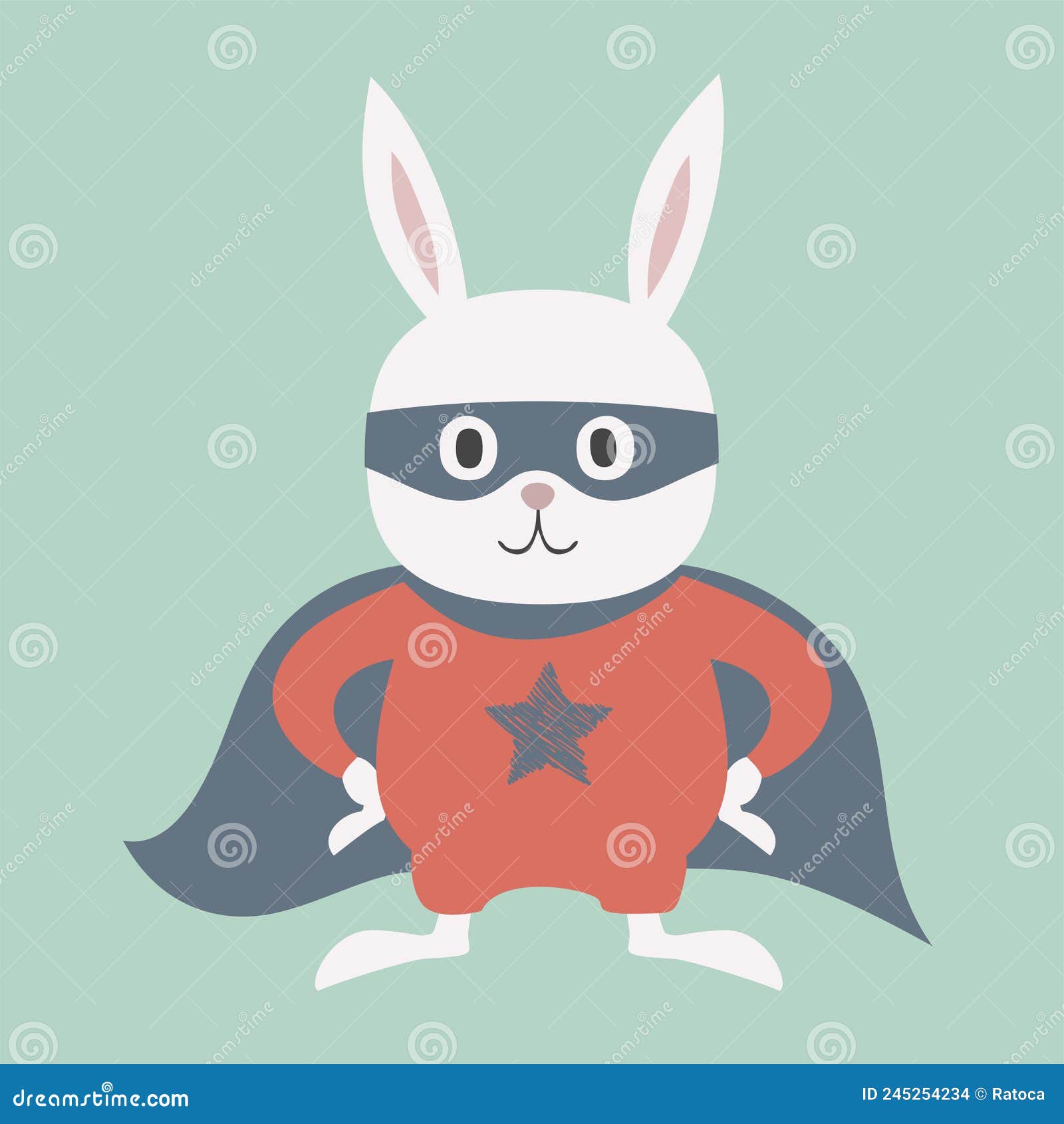 Creative Design of Rabbit Hero Illustration Stock Vector - Illustration ...