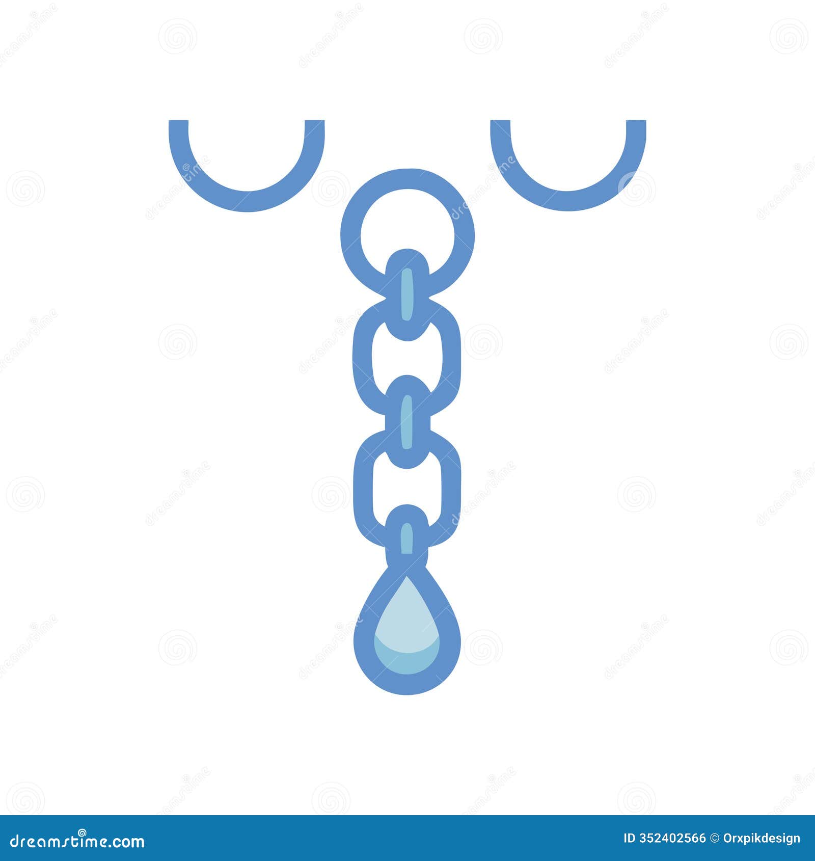 Creative Rain Chain Design for Collection Stock Illustration ...