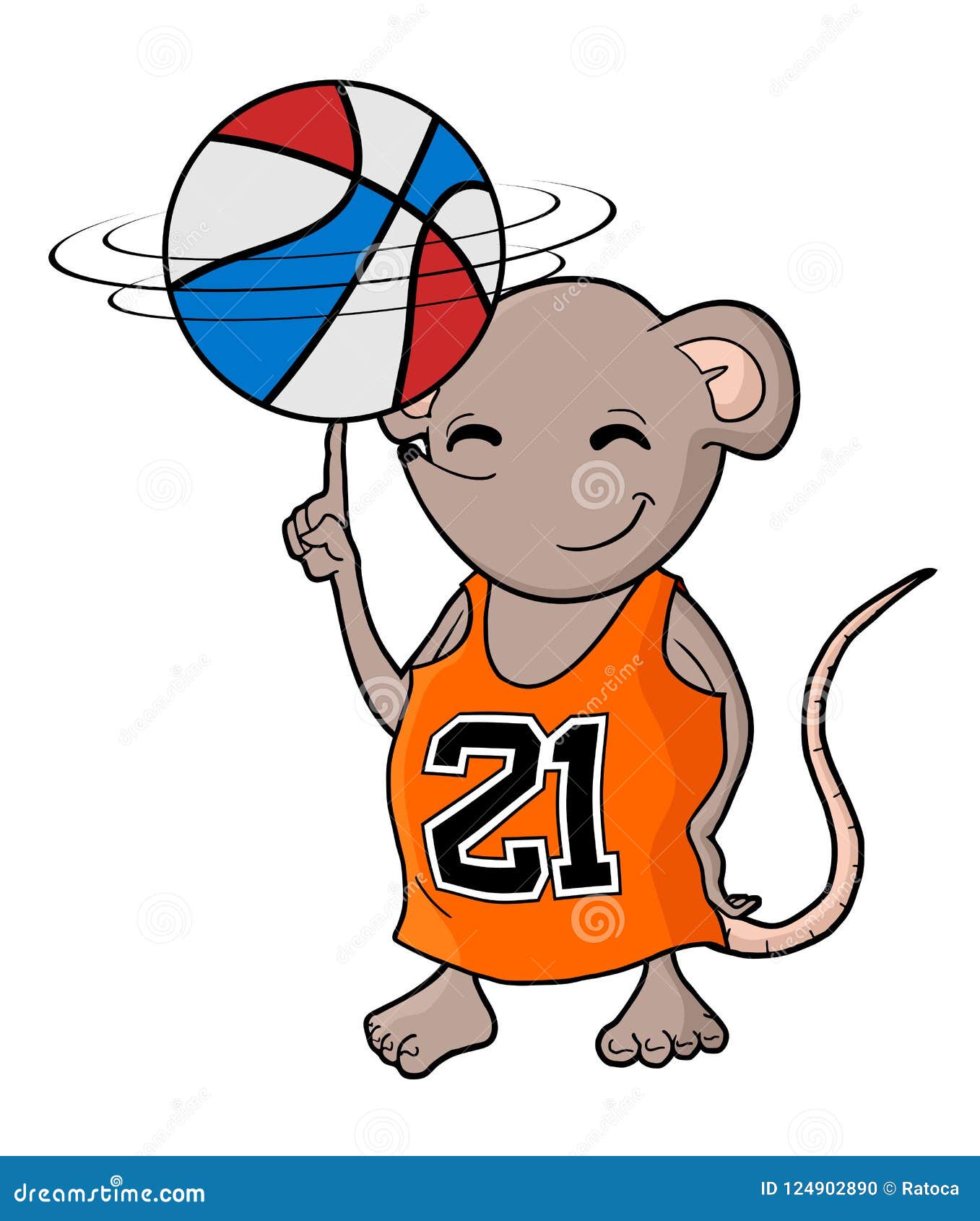 Rat playing basket stock vector. Illustration of people - 124902890