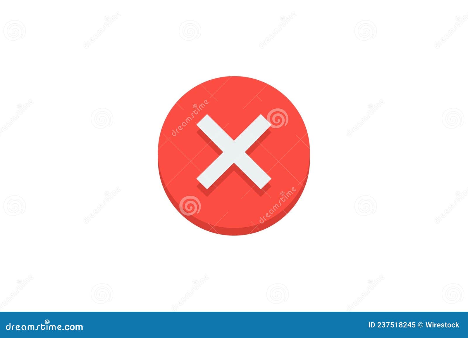 Creative Design of Red Error Icon Isolated on White Color Background ...