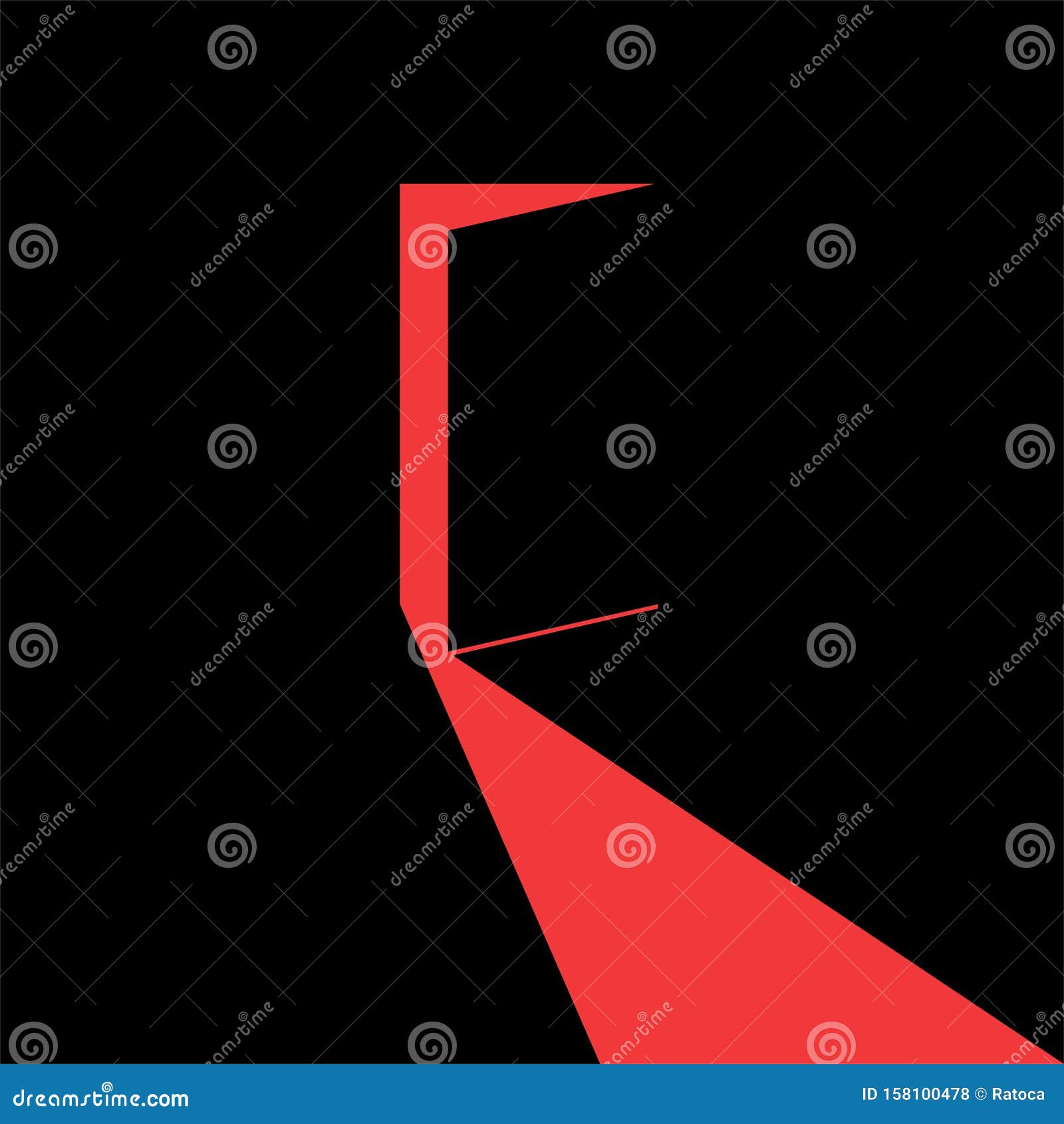 Red room illustration stock vector. Illustration of home - 158100478