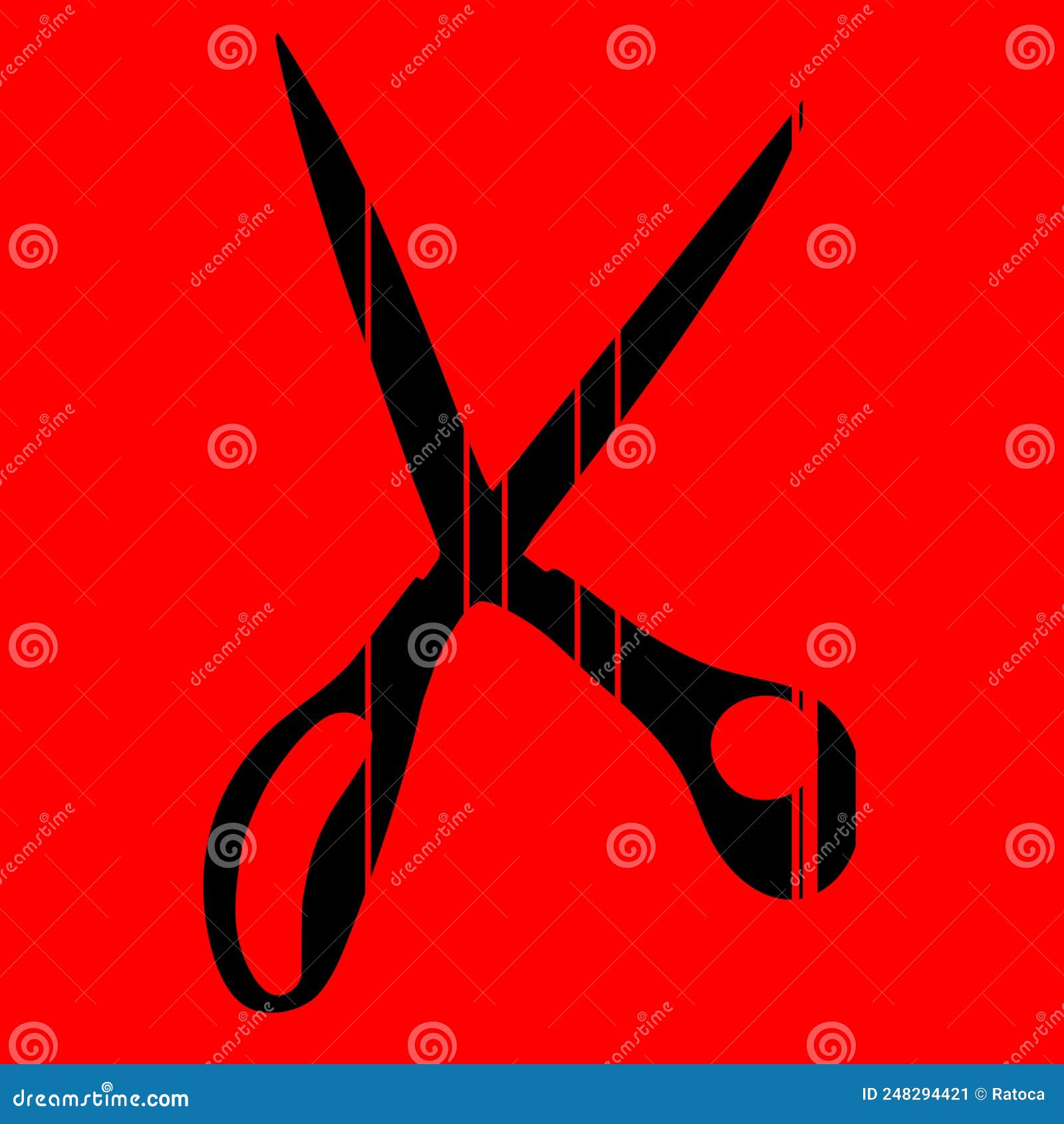 Red scissors stock vector. Illustration of keen, bleed - 248294421