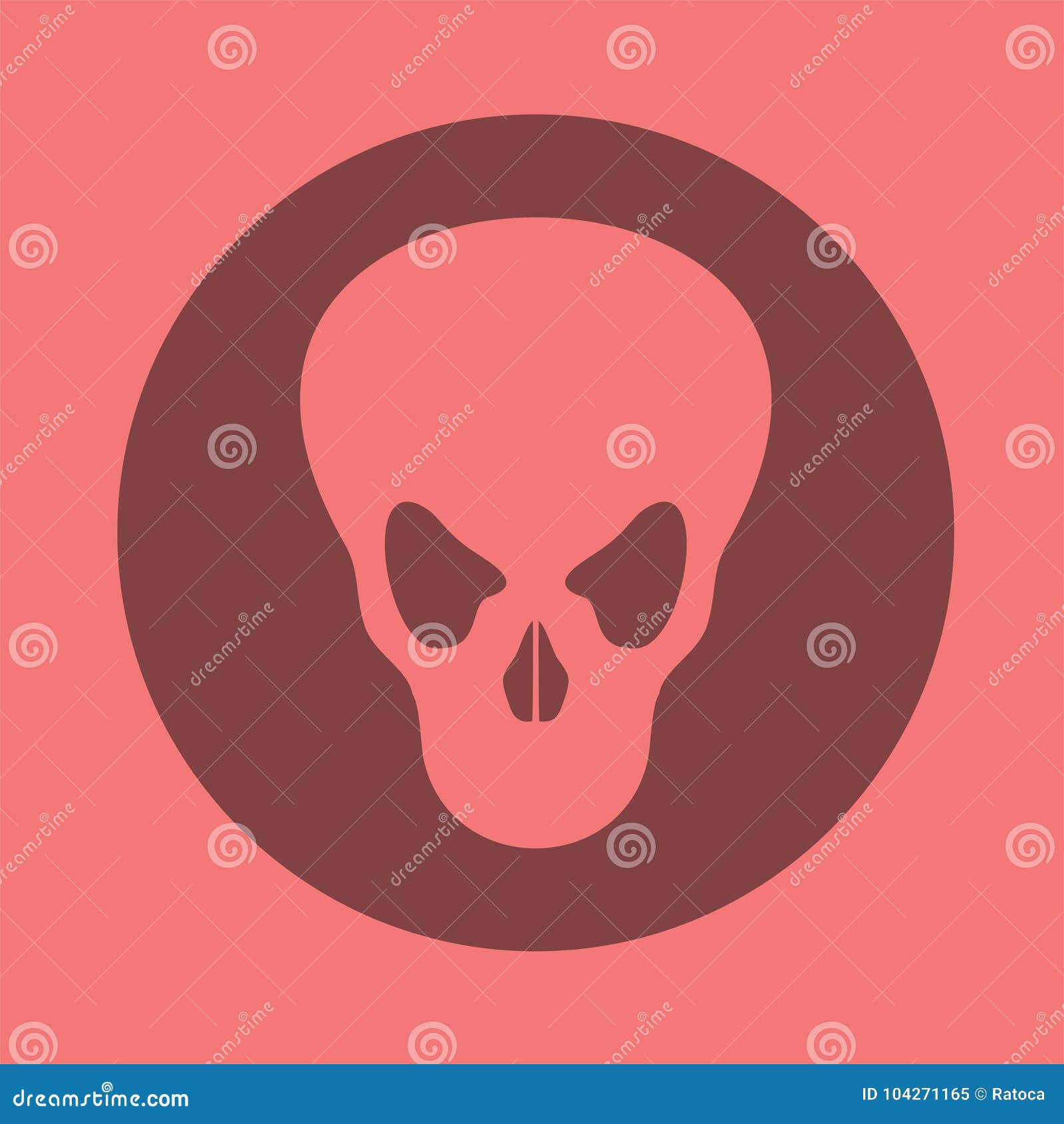 Monster skull Halloween stock vector. Illustration of sign - 104271165