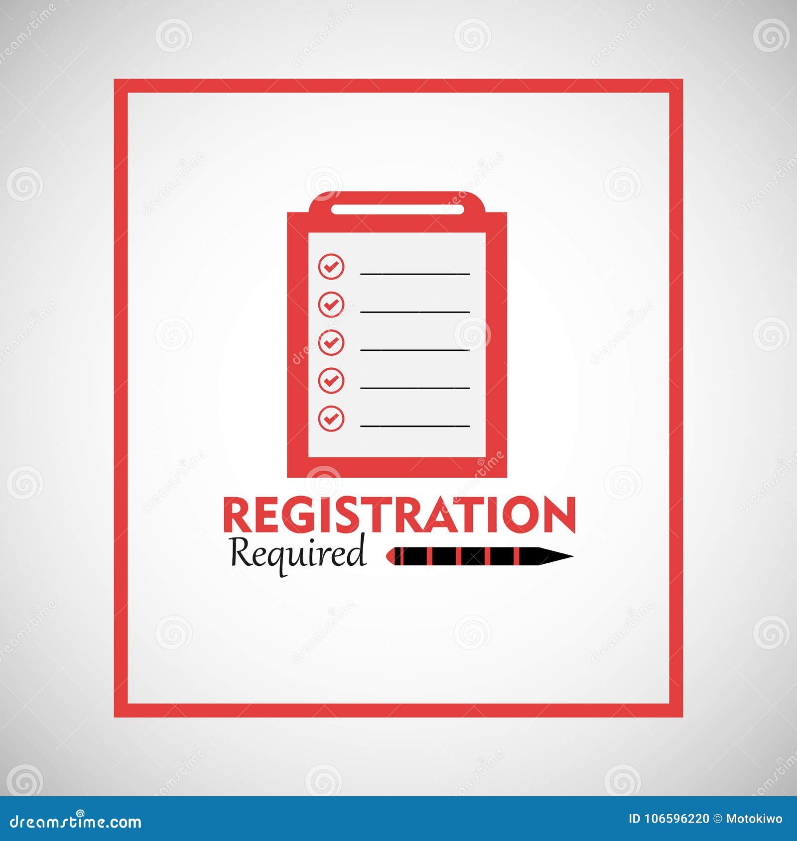Creative Design of Registration Required Stock Illustration ...