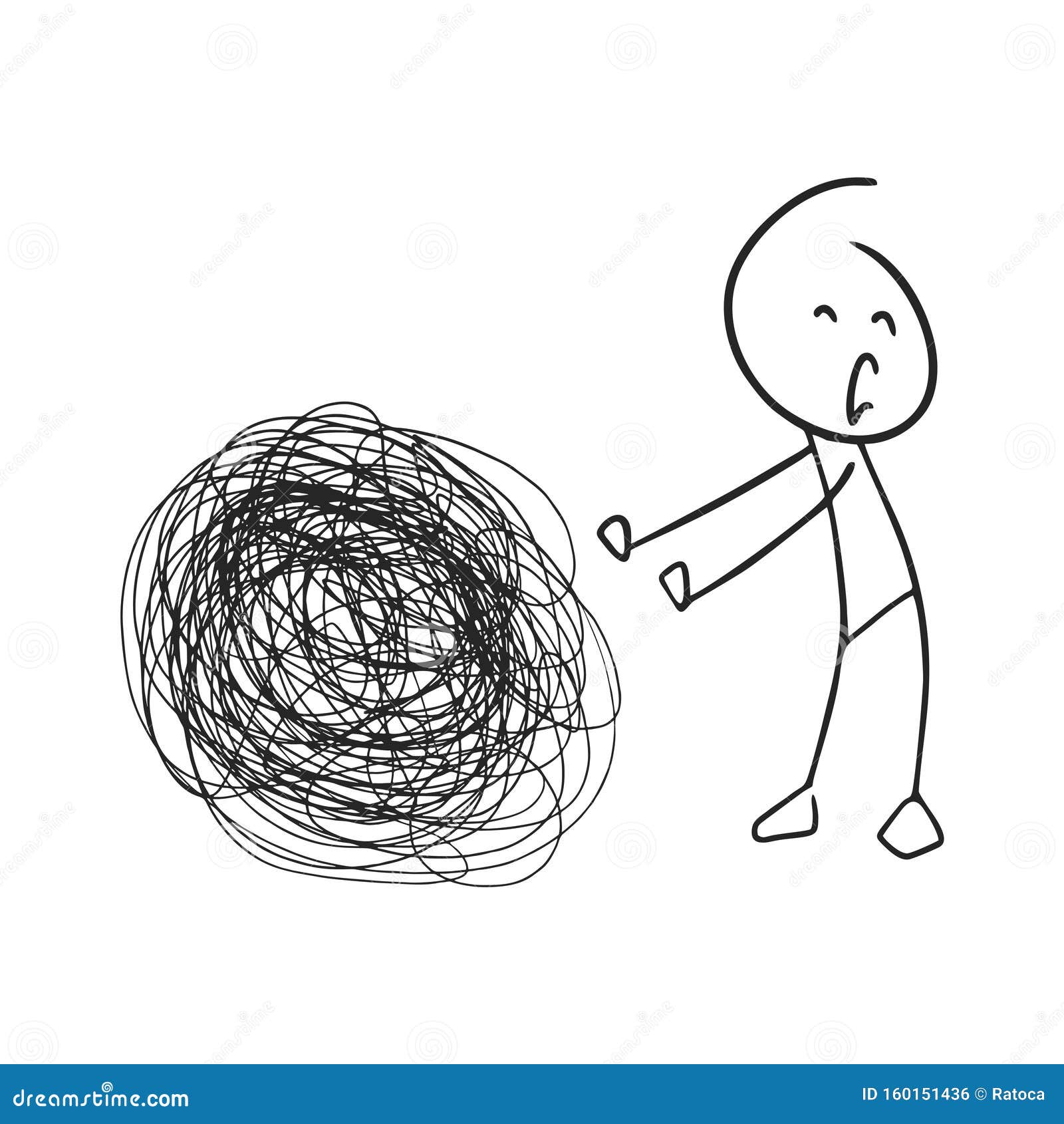 Reject expression draw stock vector. Illustration of isolated - 160151436