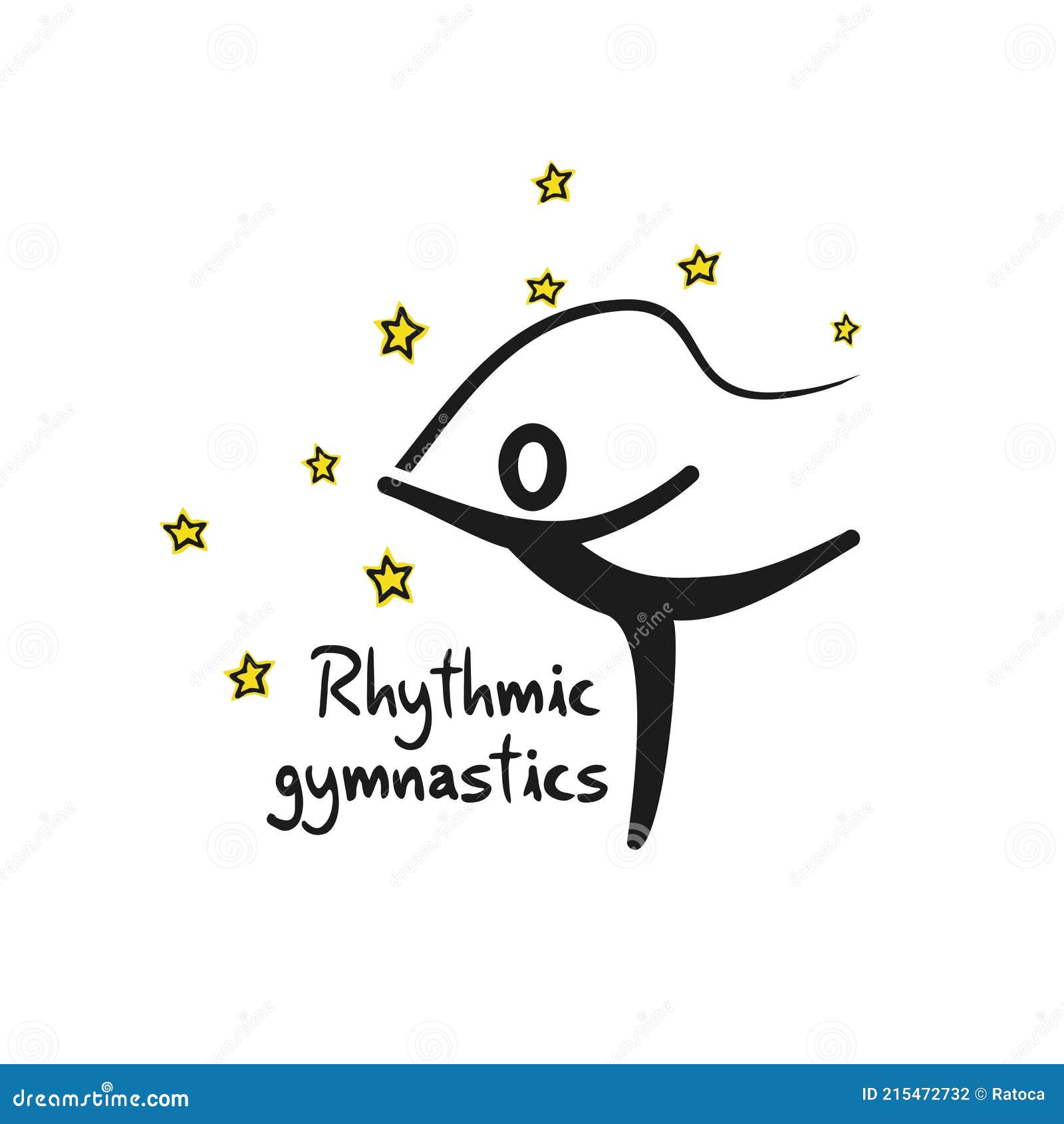Design of Rhytmic Gymnastics Symbol Stock Vector - Illustration of ...