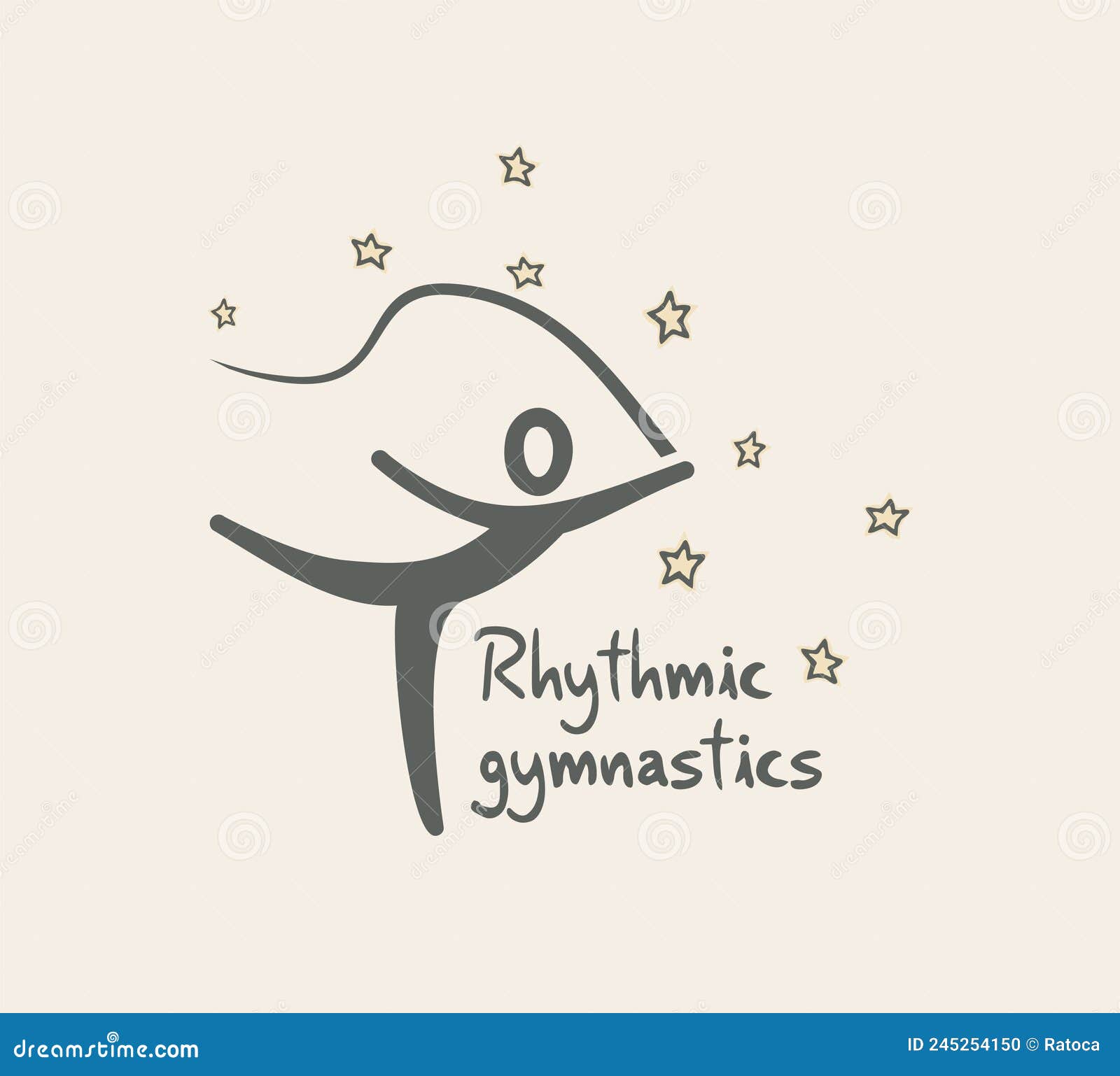 Creative Design of Rhytmic Gymnastics Symbol Stock Vector ...