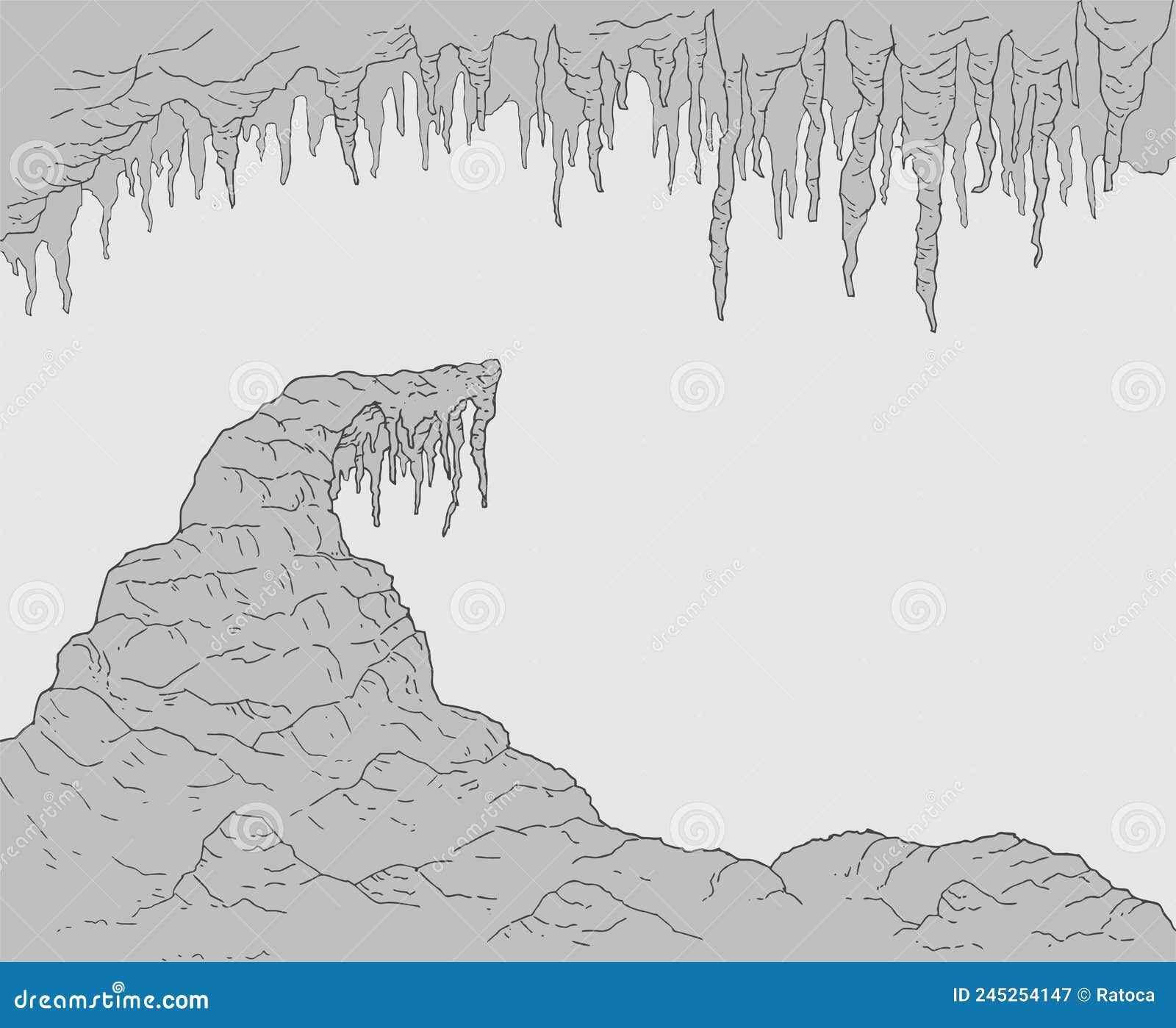 Creative Design of Rock Formation Illustration Stock Vector ...