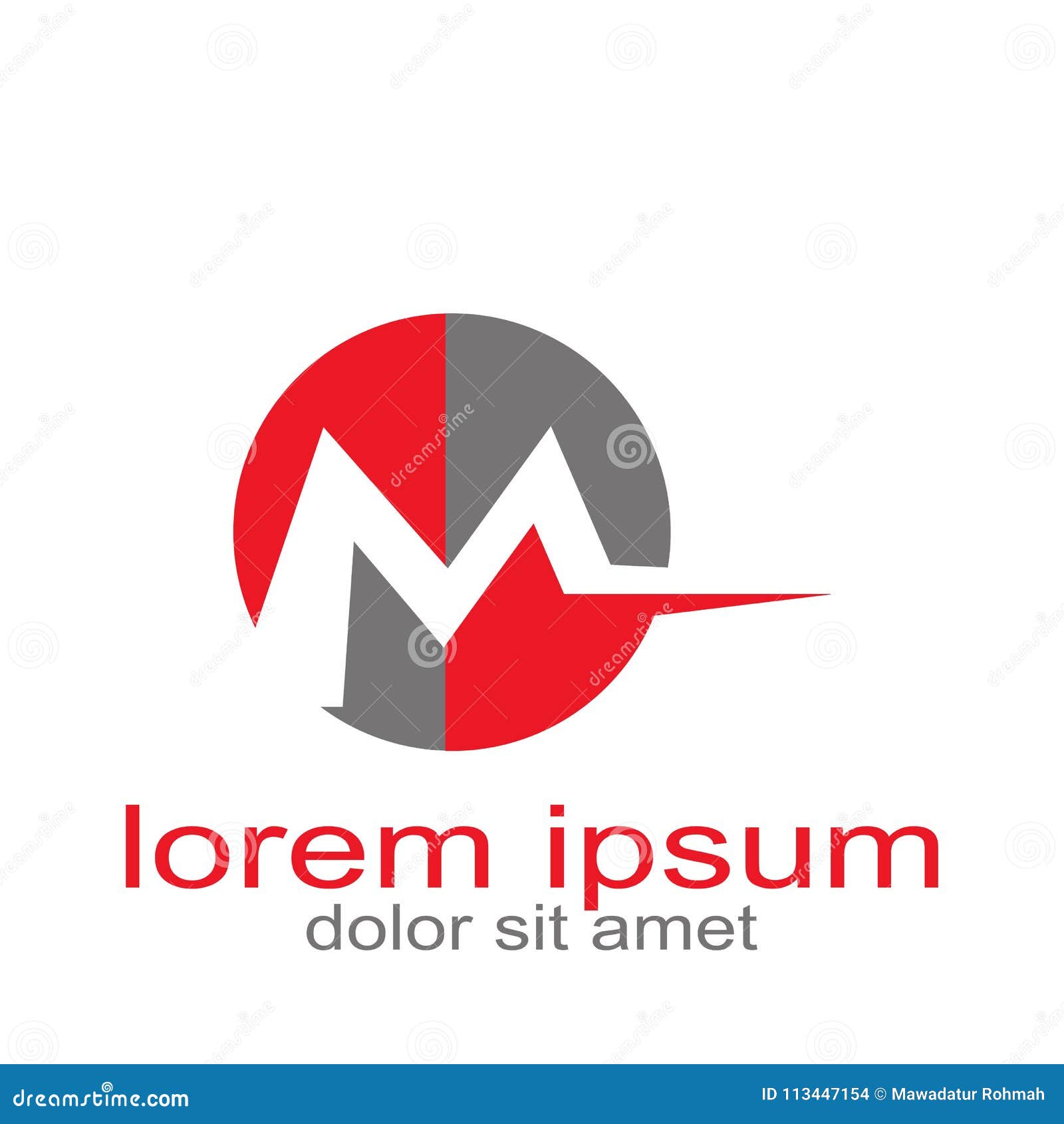 Creative Design Round Letter M Logo Graphic Resource Stock Vector ...