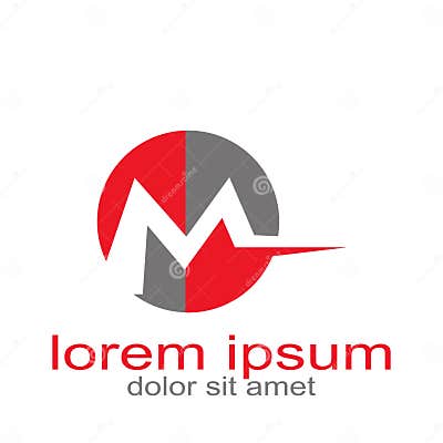 Creative Design Round Letter M Logo Graphic Resource Stock Vector ...
