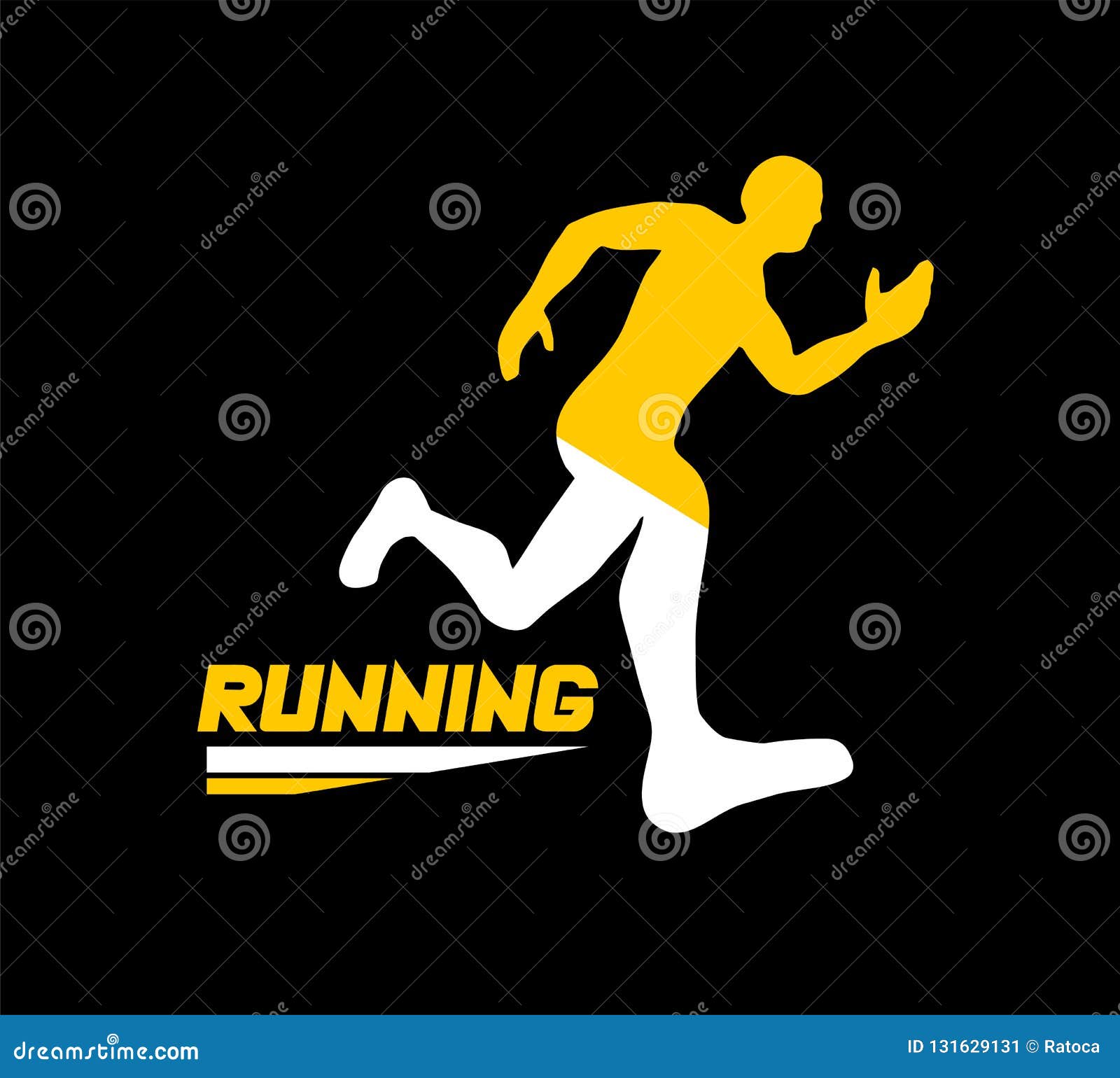 Runner symbol design stock vector. Illustration of fast - 131629131