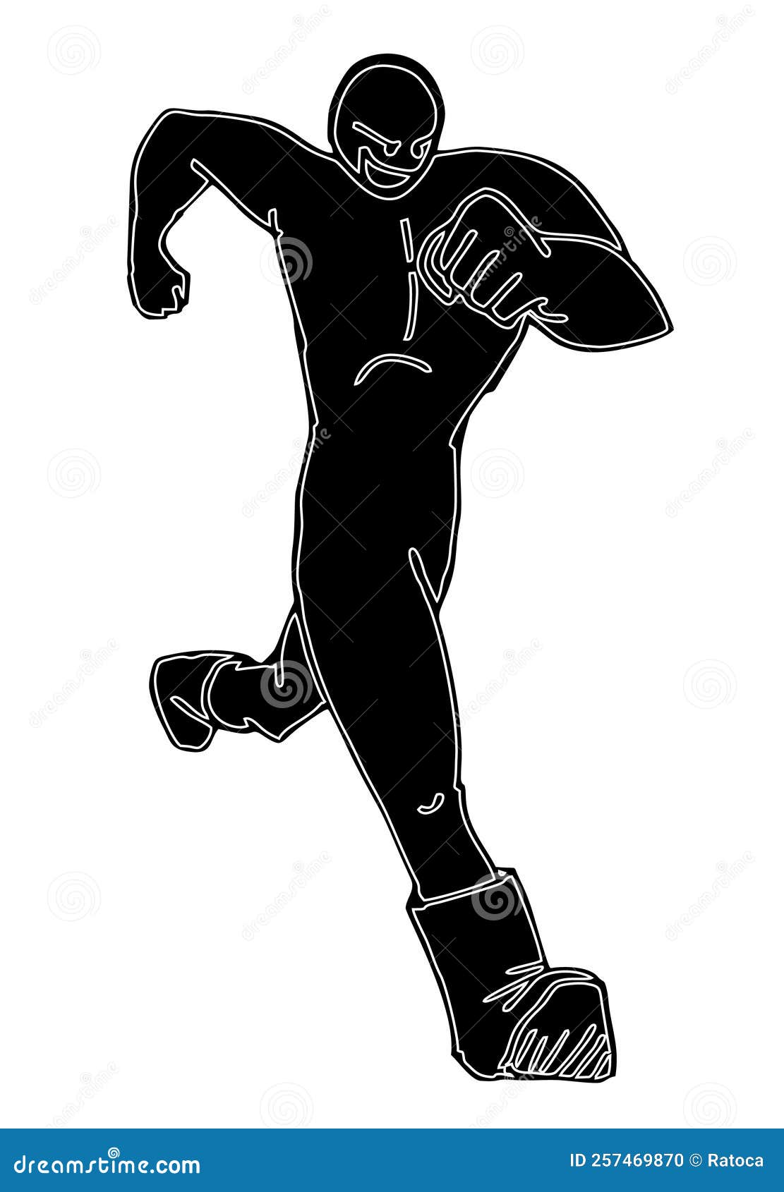 Running cartoon man stock vector. Illustration of expressive - 257469870