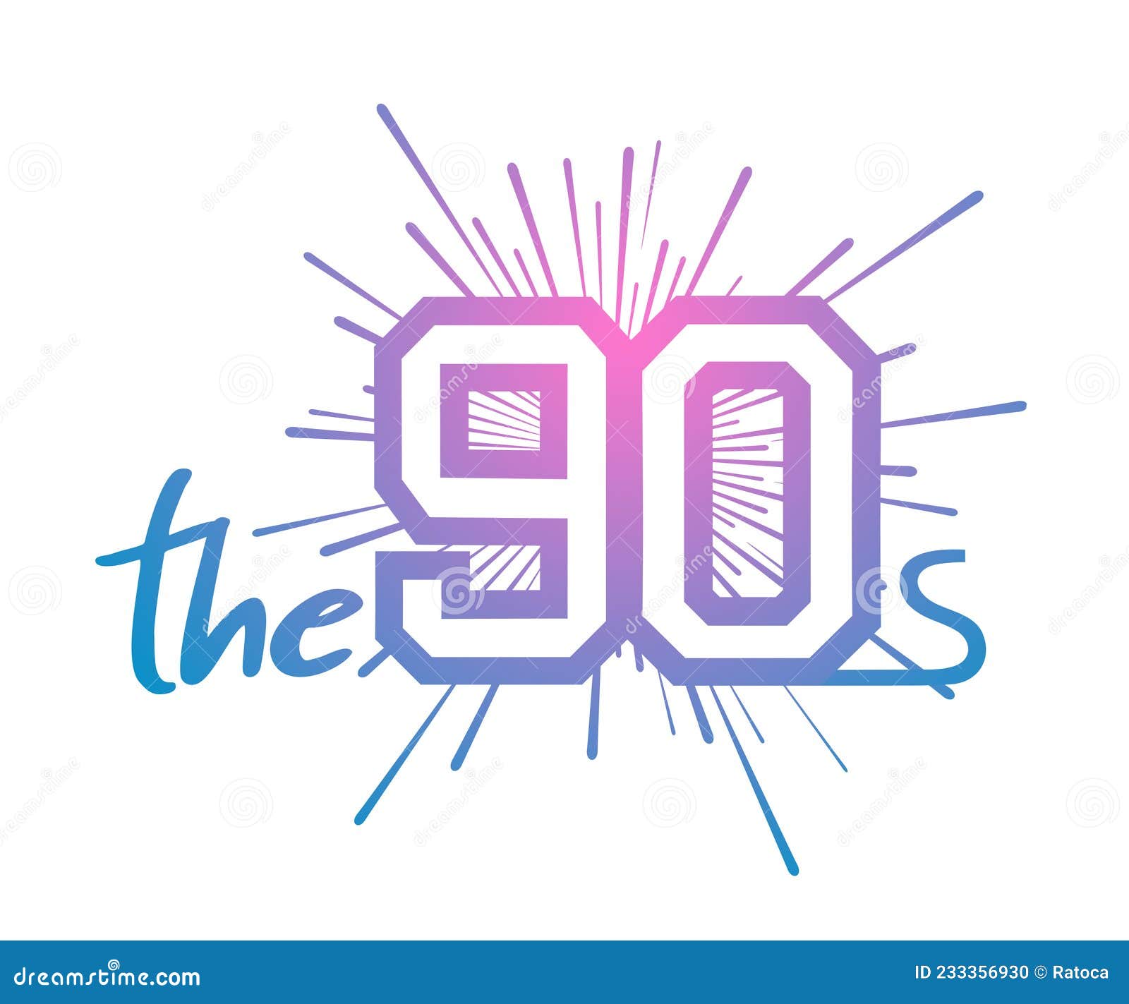 Creative Design of the 90s Symbol Stock Vector - Illustration of ...