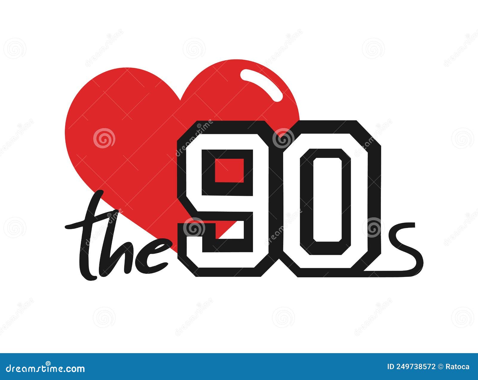 Creative Design of the 90s Symbol Stock Vector - Illustration of trend ...
