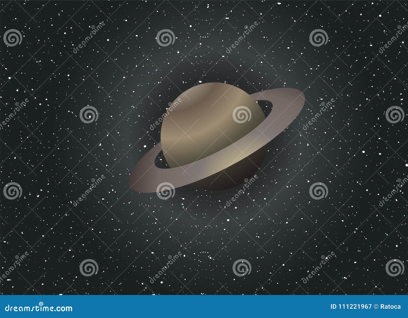 Saturn in Universe Illustration Stock Vector - Illustration of solar ...