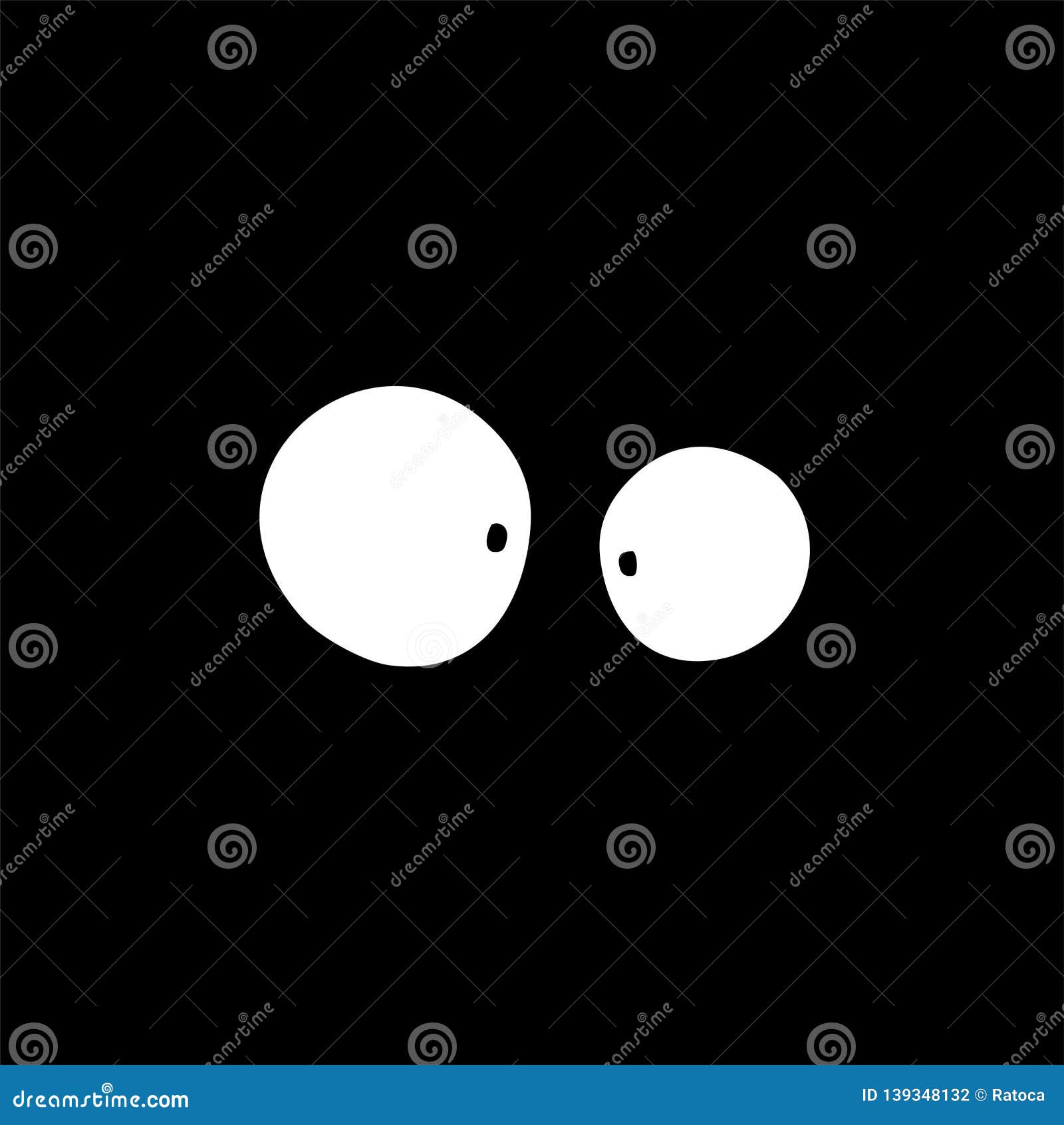 Scared eyes illustration stock vector. Illustration of horror - 139348132