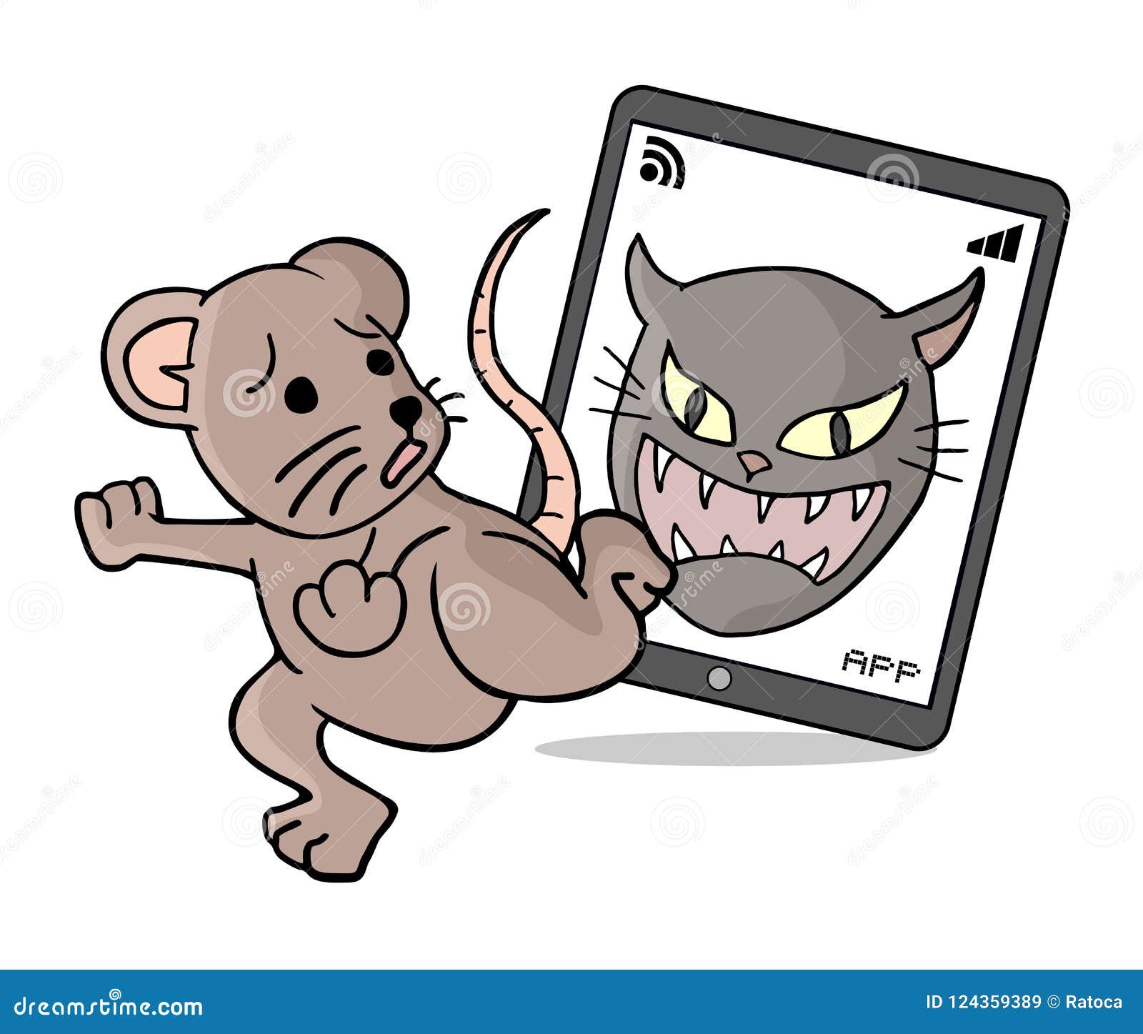 Rat, Rats, Running, Isolated Illustration Royalty-Free Cartoon ...