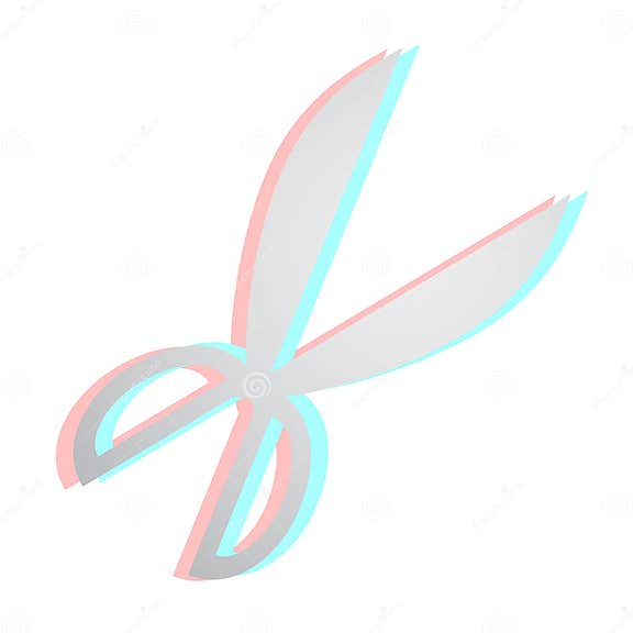 Scissors effect stock vector. Illustration of cleave - 248294413