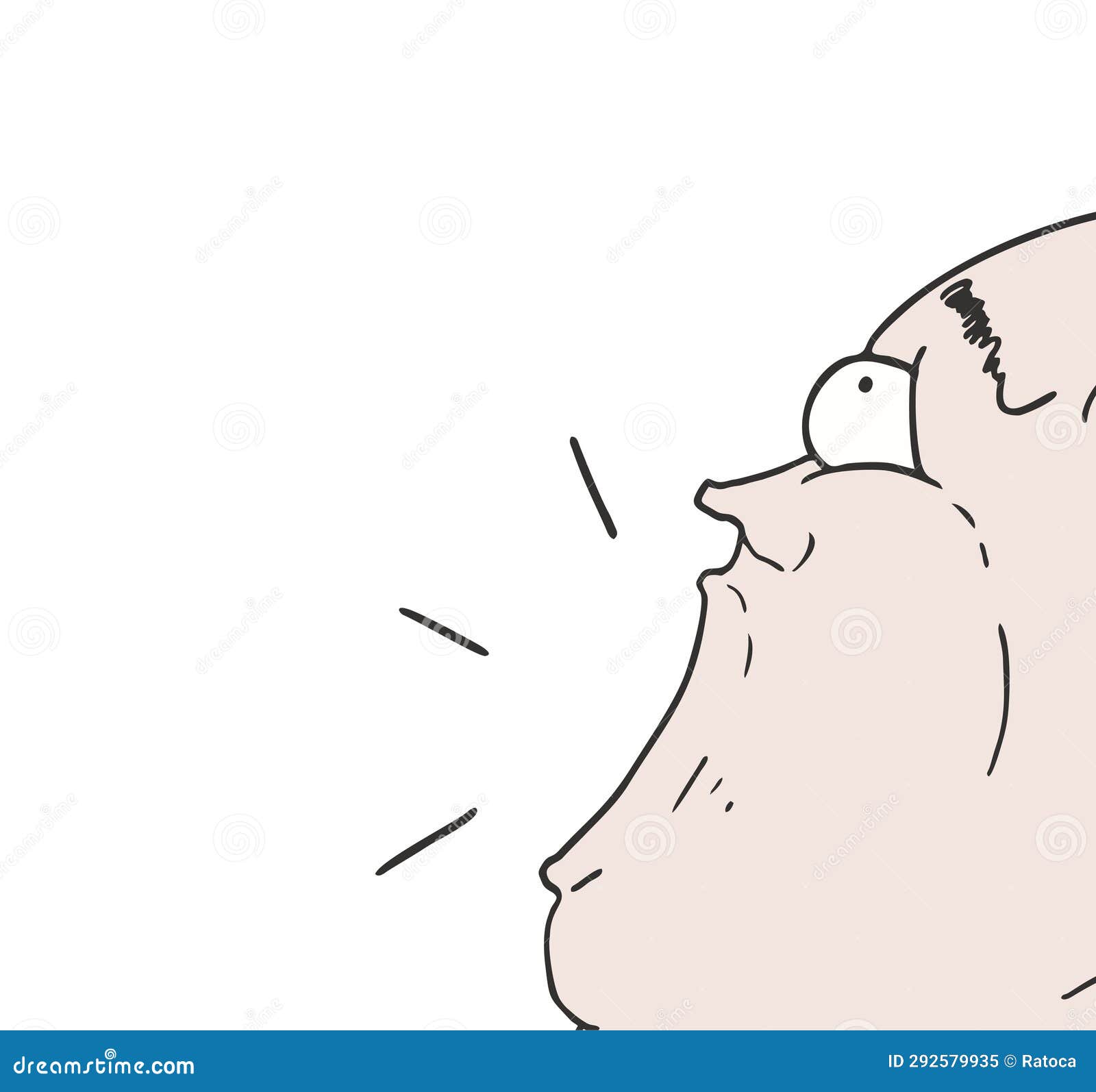 Screaming man head draw stock vector. Illustration of icon - 292579935