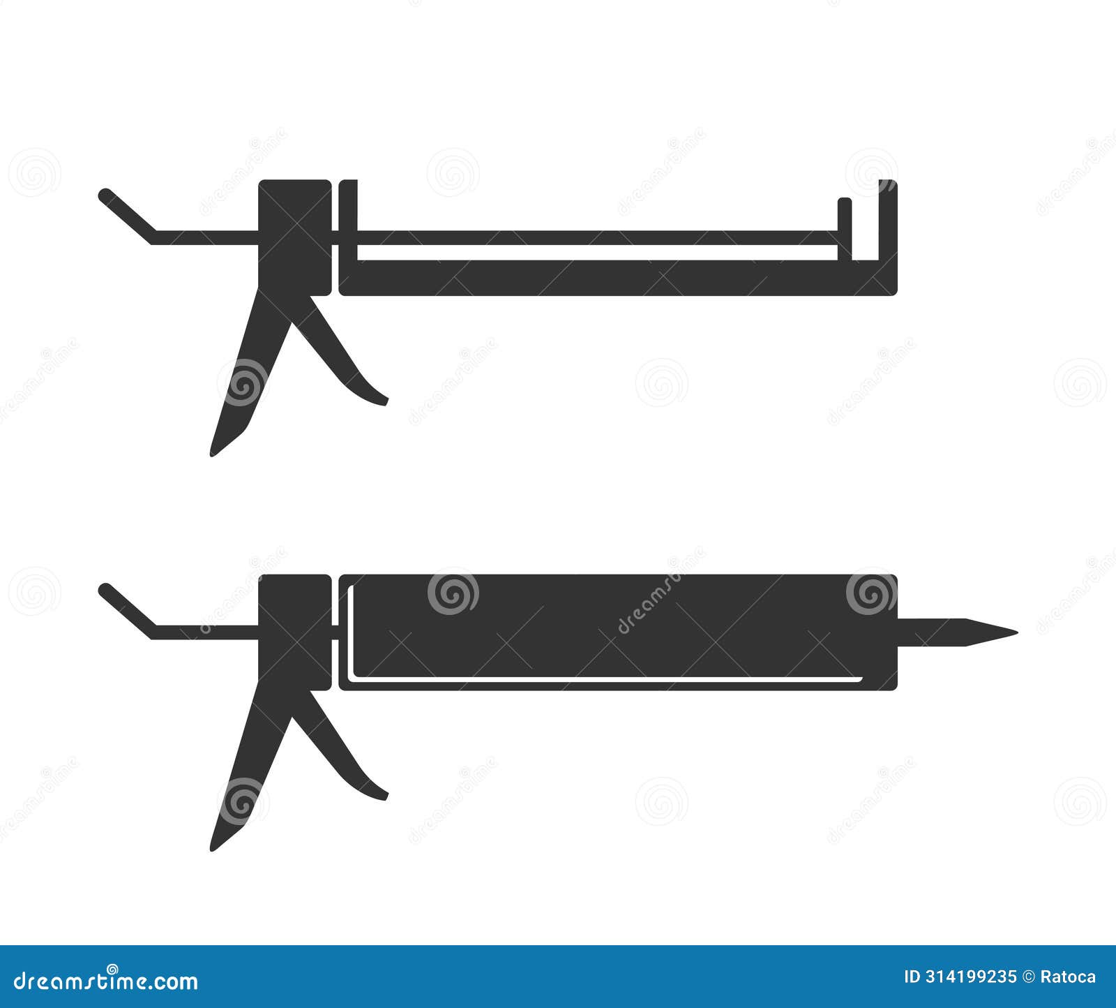Sealing tool symbol stock vector. Illustration of caulking - 314199235
