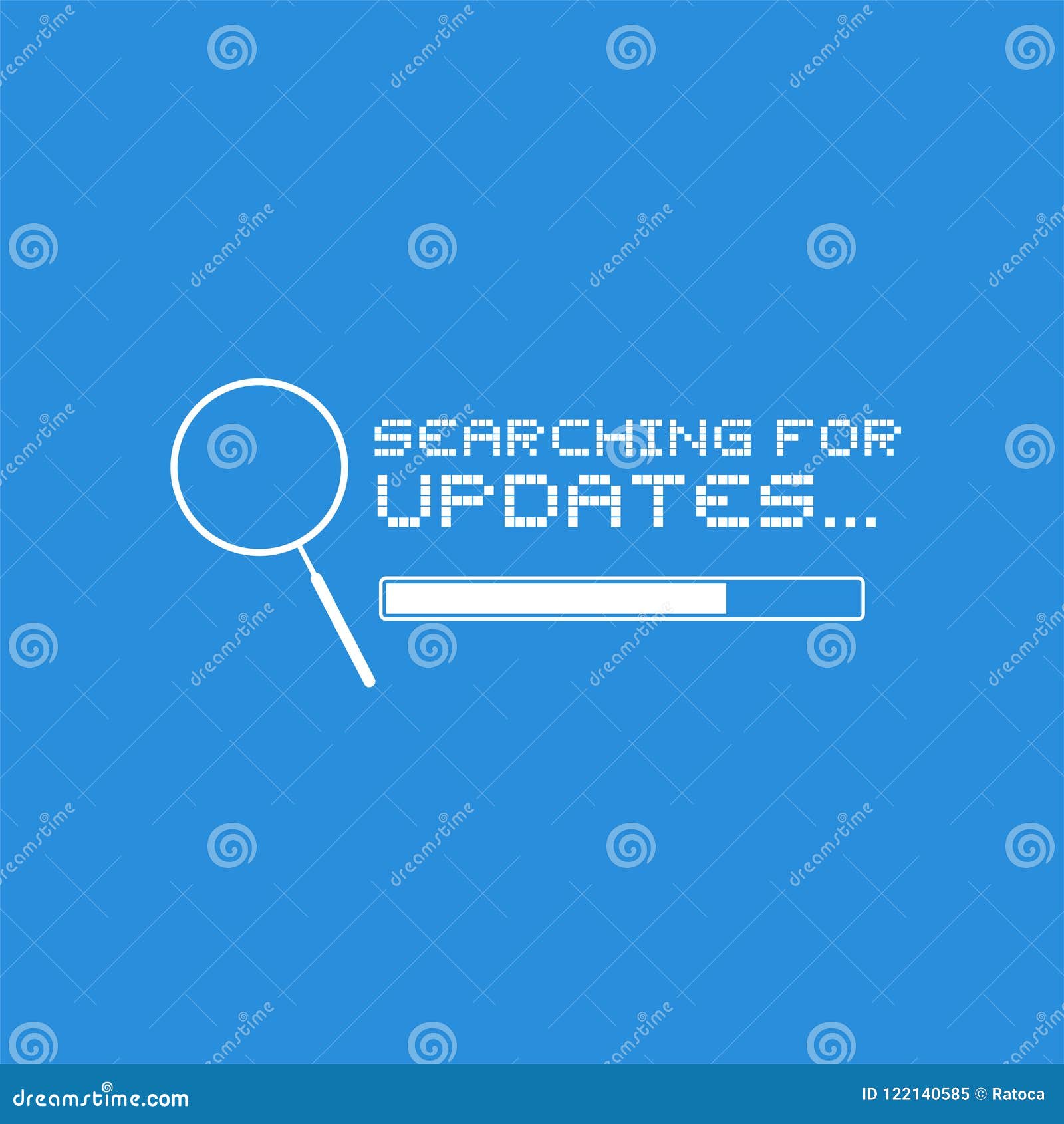 Searching for Updates Illustration Stock Vector - Illustration of ...