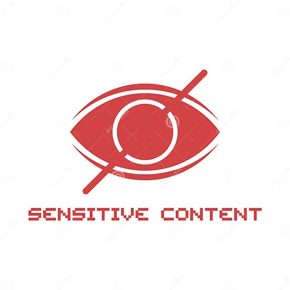 Sensitive content icon stock vector. Illustration of eyes - 158100891