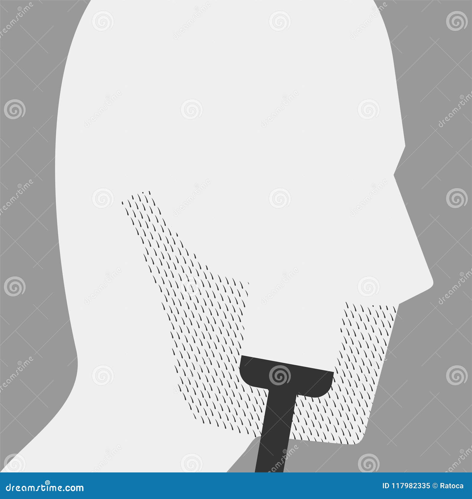 Shaving beard illustration stock vector. Illustration of face - 117982335