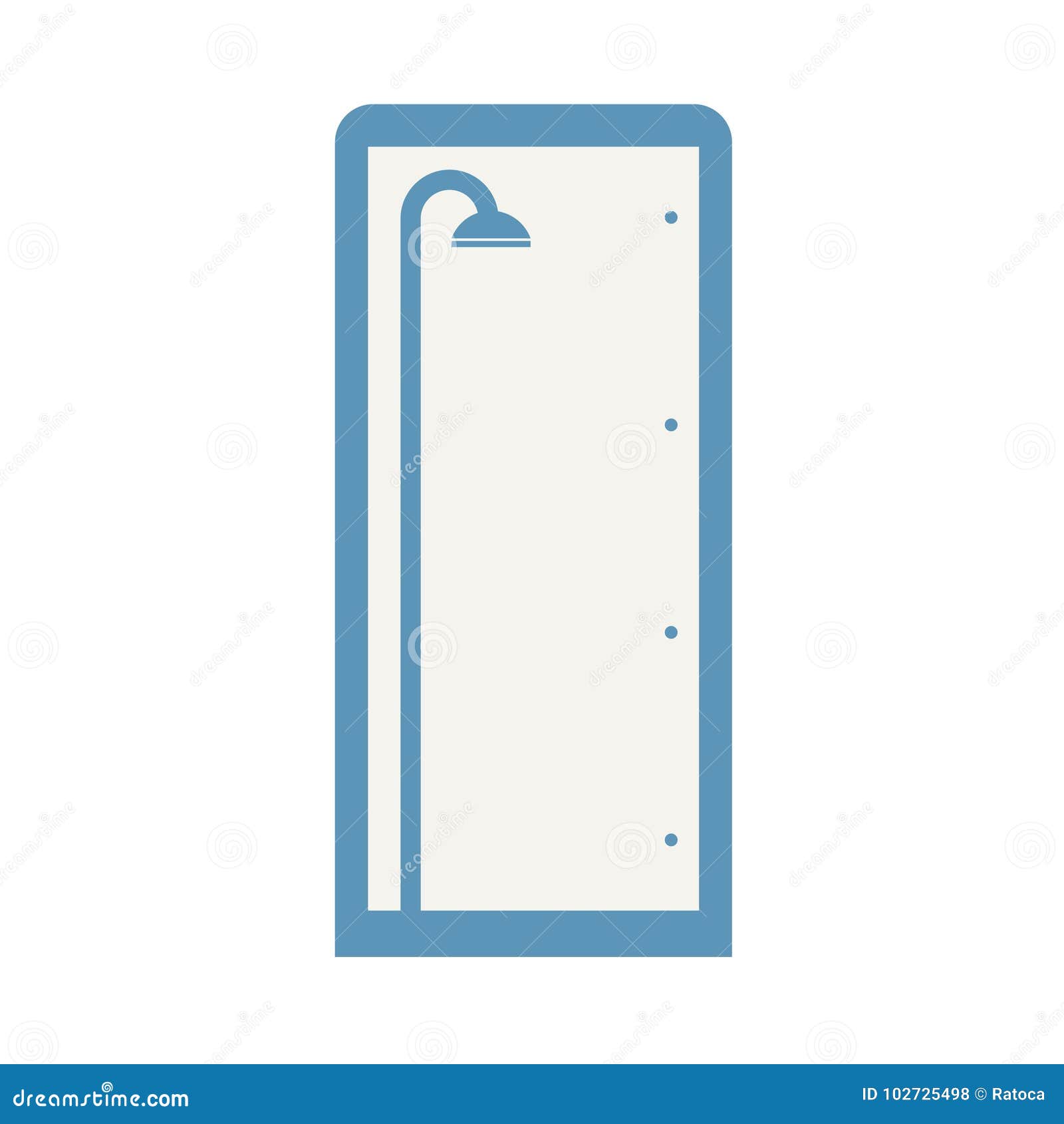 Shower enclosure icon stock vector. Illustration of symbol - 102725498