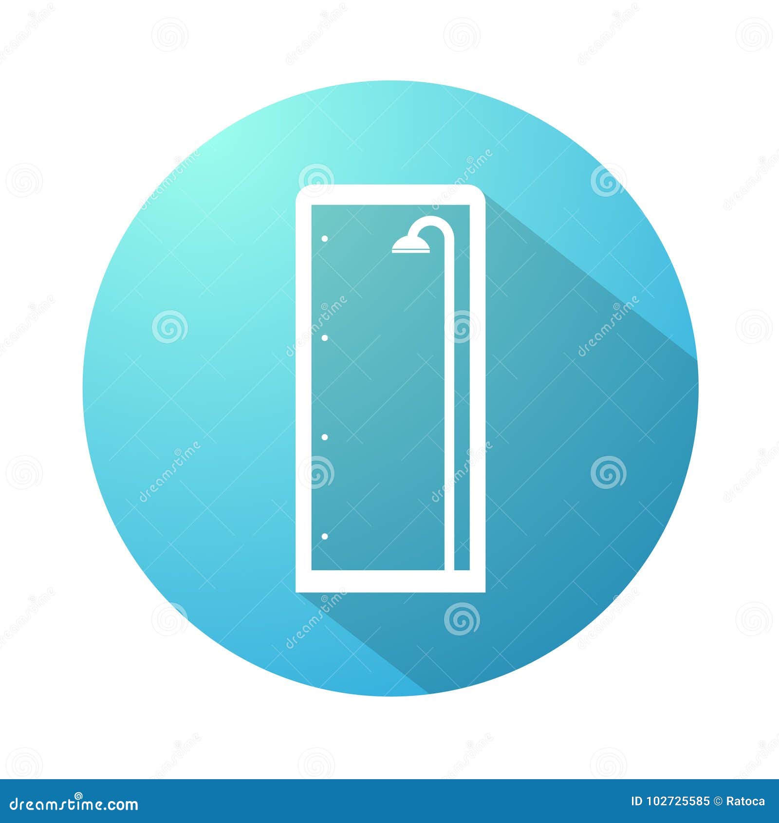 Shower enclosure icon stock vector. Illustration of sanitary - 102725585
