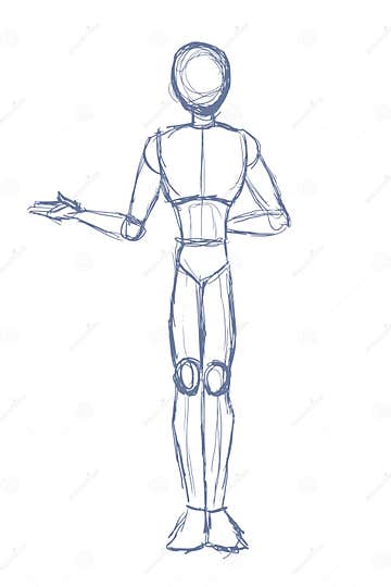 Sketch body reference stock vector. Illustration of male - 318395504