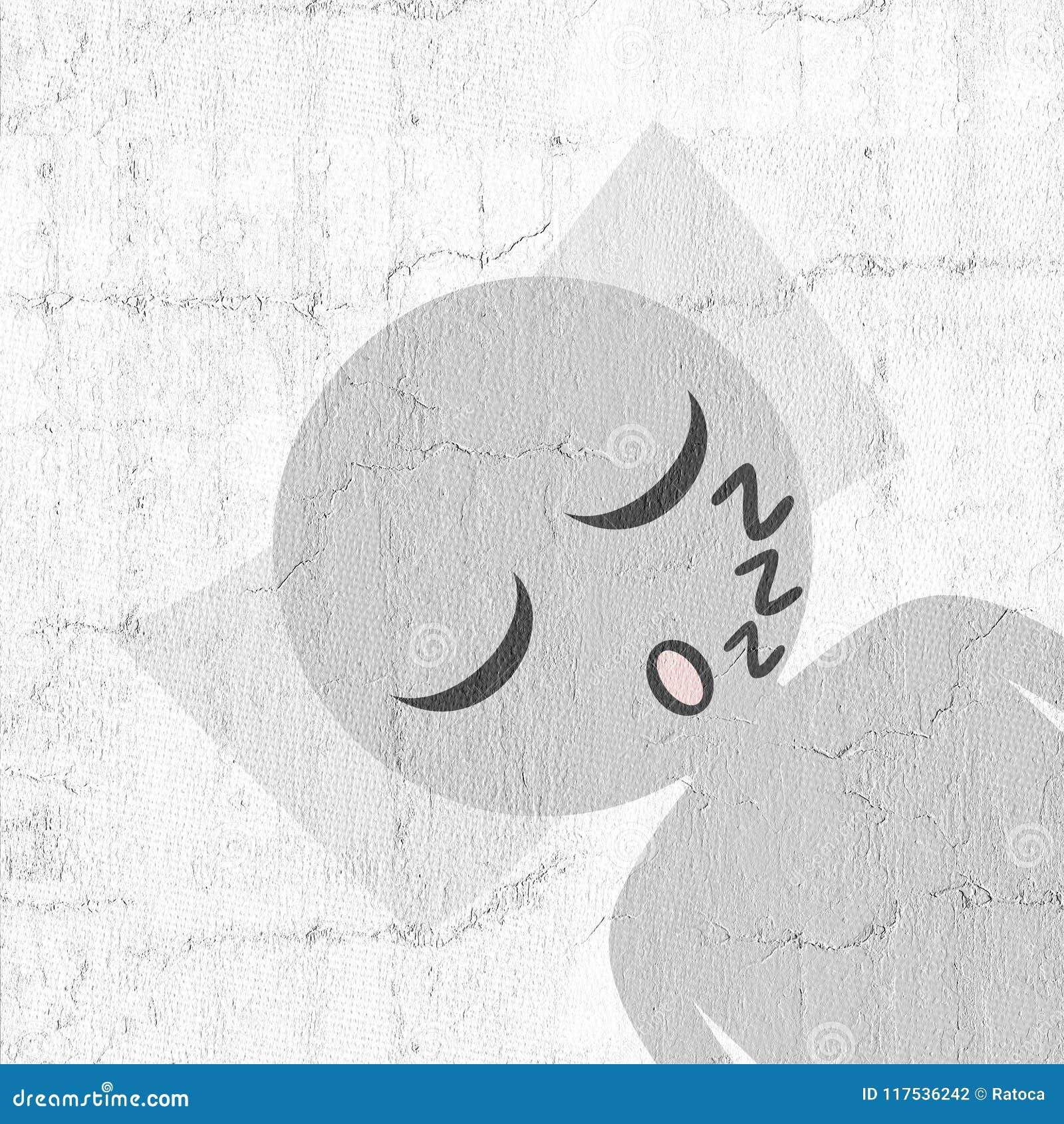 Sleeping expression stock illustration. Illustration of icon - 117536242