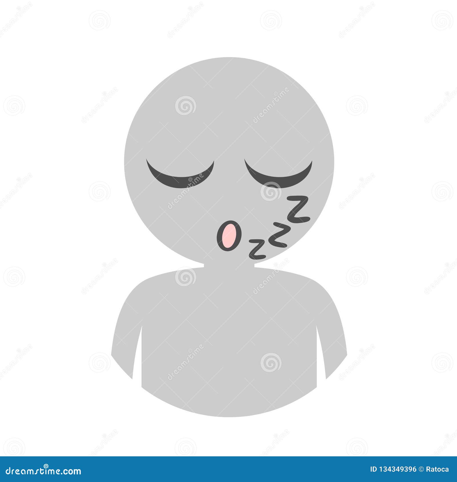 Sleeping expression stock vector. Illustration of rest - 134349396