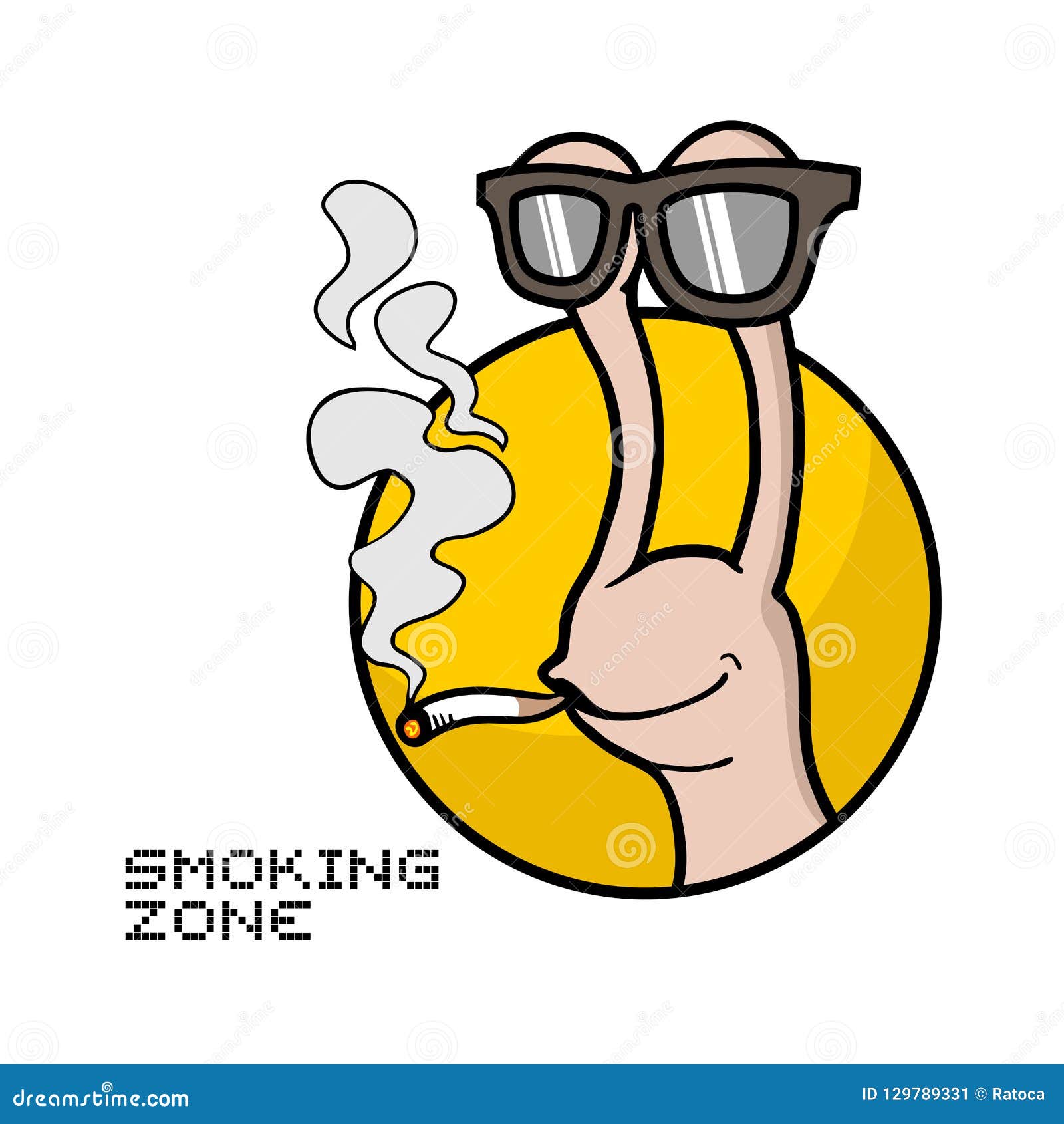 Smoking zone symbol stock vector. Illustration of design - 129789331