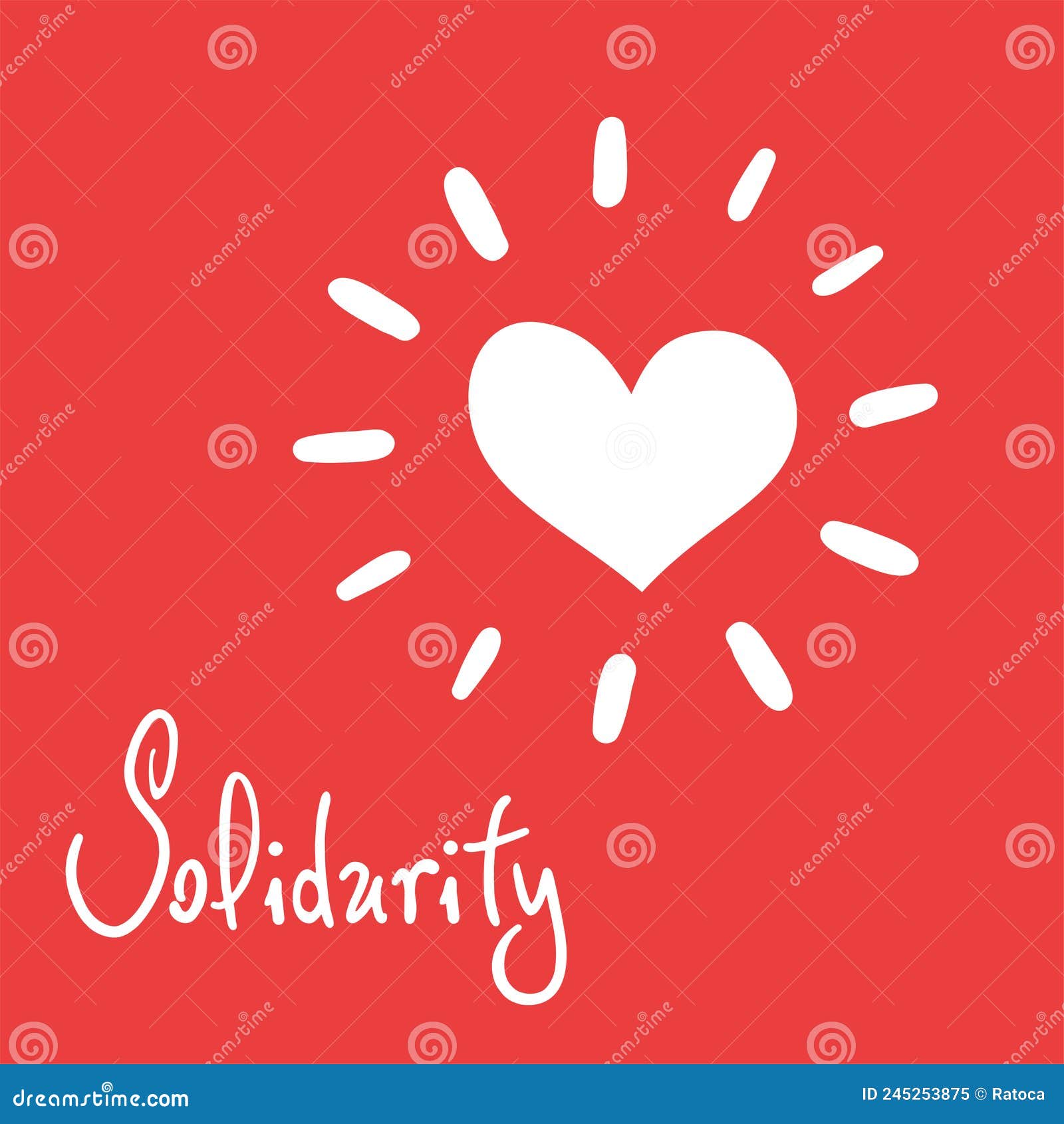 Creative Design of Solidarity Heart Symbol Stock Vector - Illustration ...