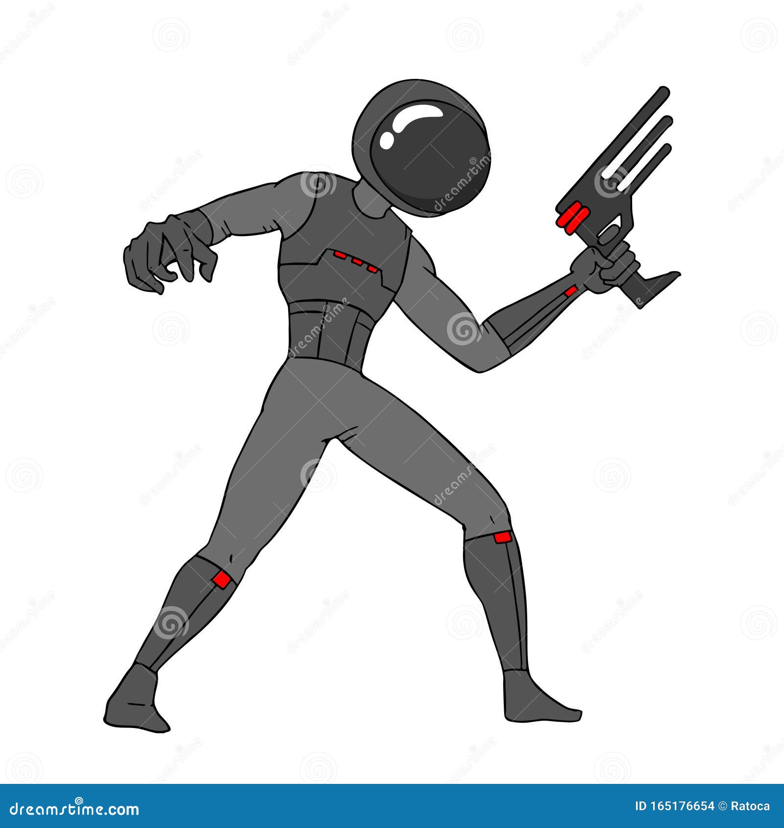 Space soldier illustration stock vector. Illustration of astronaut ...