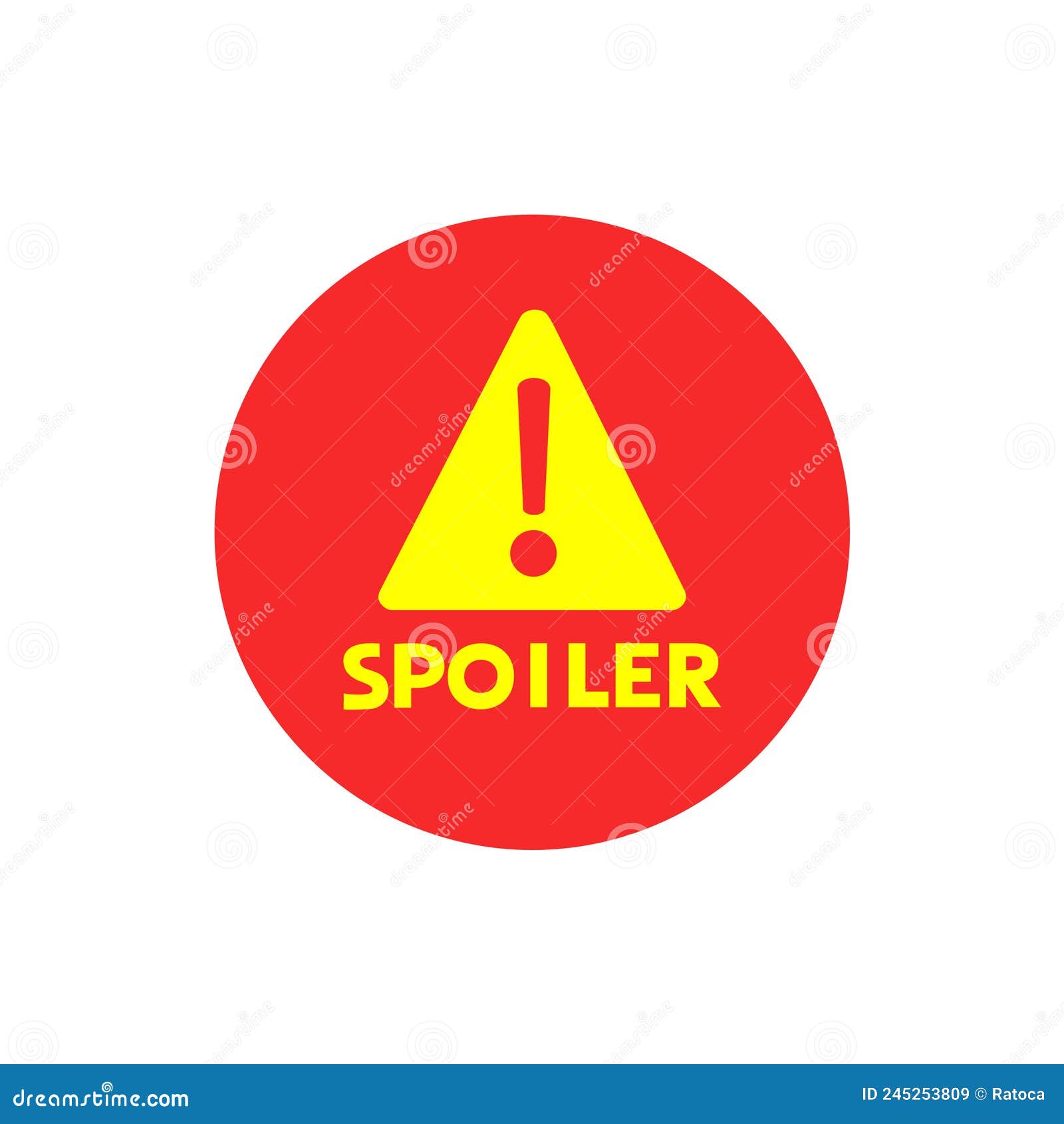 Creative Design of Spoiler Alert Advise Stock Vector - Illustration of ...