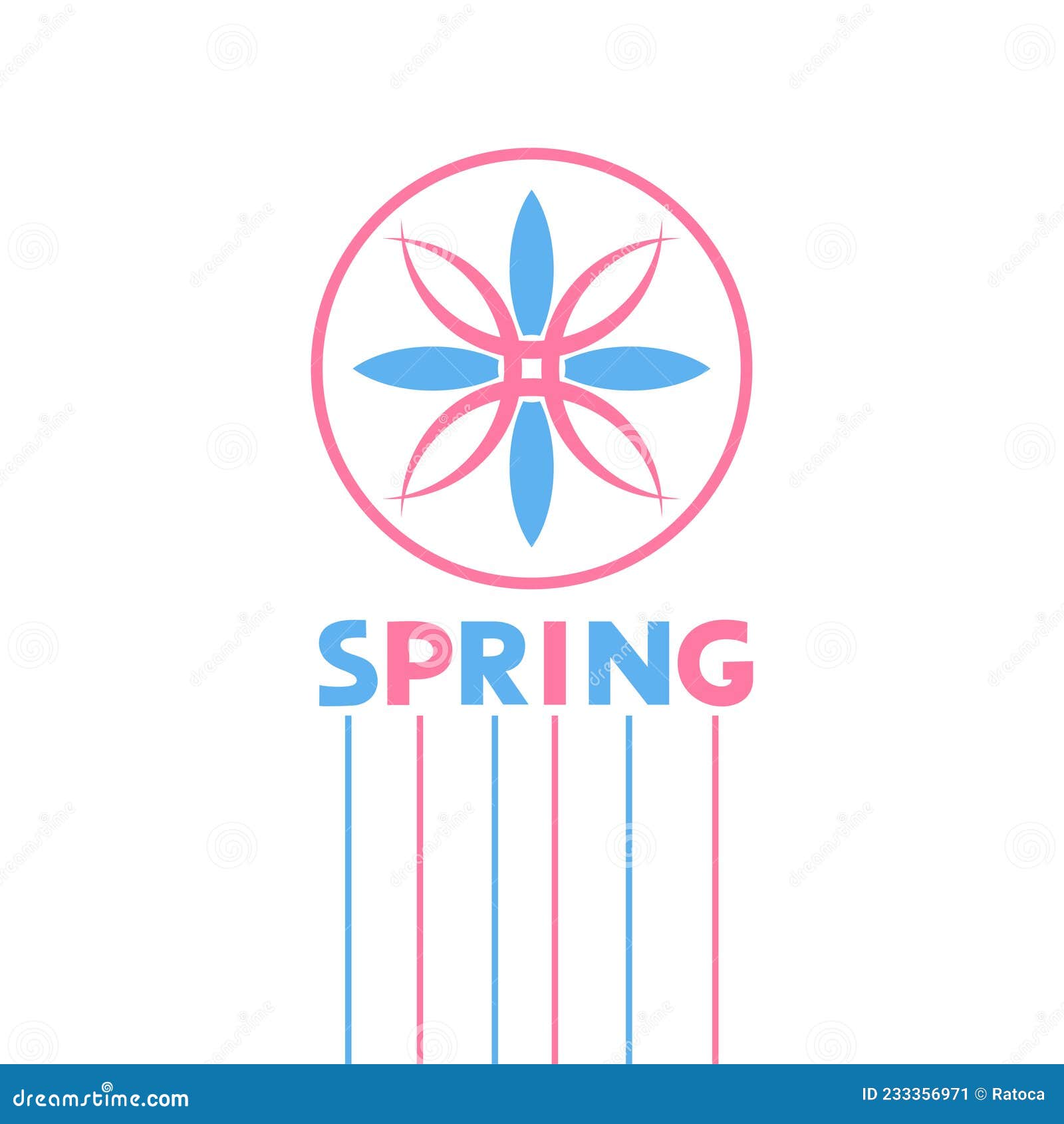 Creative Design of Spring Symbol Stock Vector - Illustration of pink ...