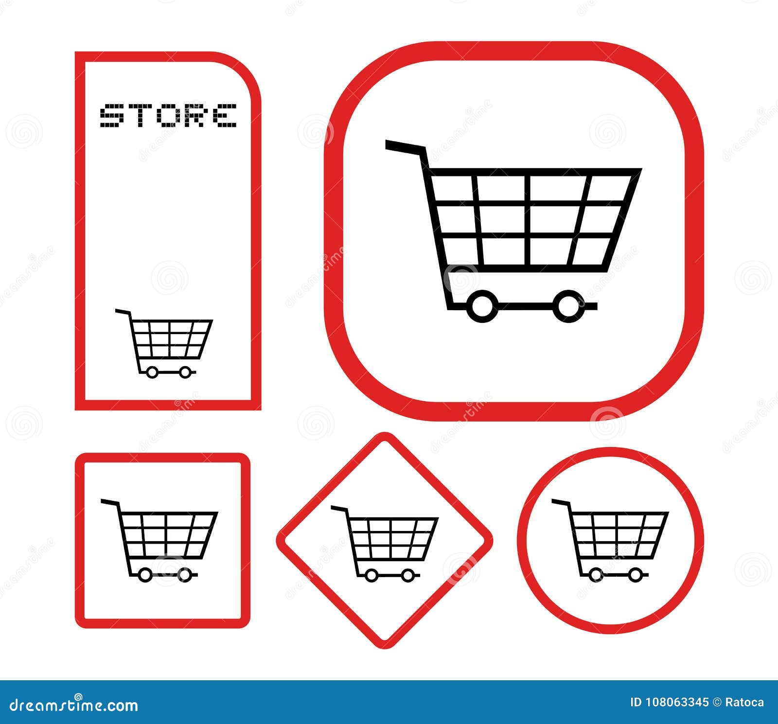 Store symbols stock vector. Illustration of white, business - 108063345