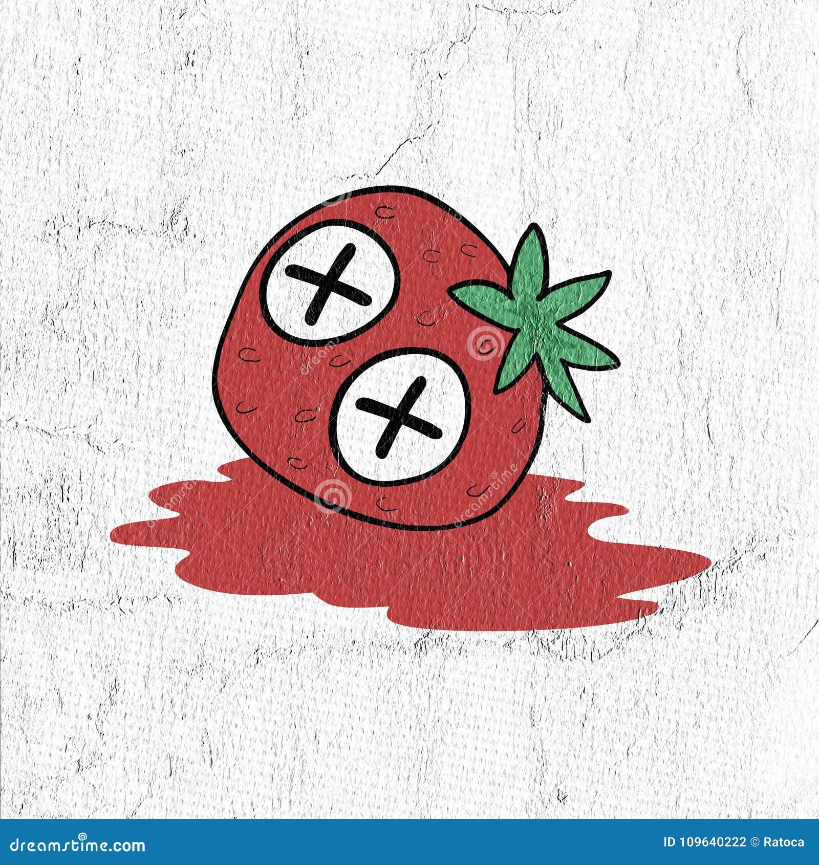 Strawberry Dead Illustration Stock Illustration - Illustration of fruit ...