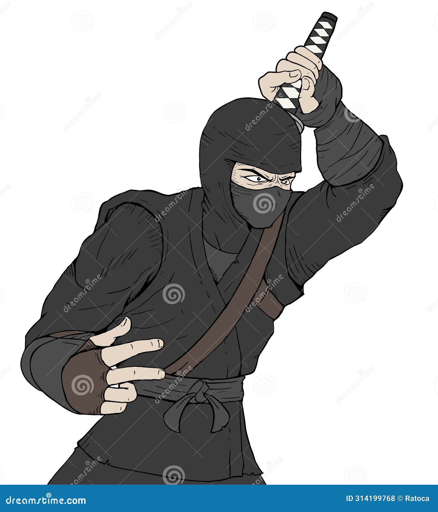 Strong Ninja Draw Royalty-Free Stock Photo | CartoonDealer.com #97853937