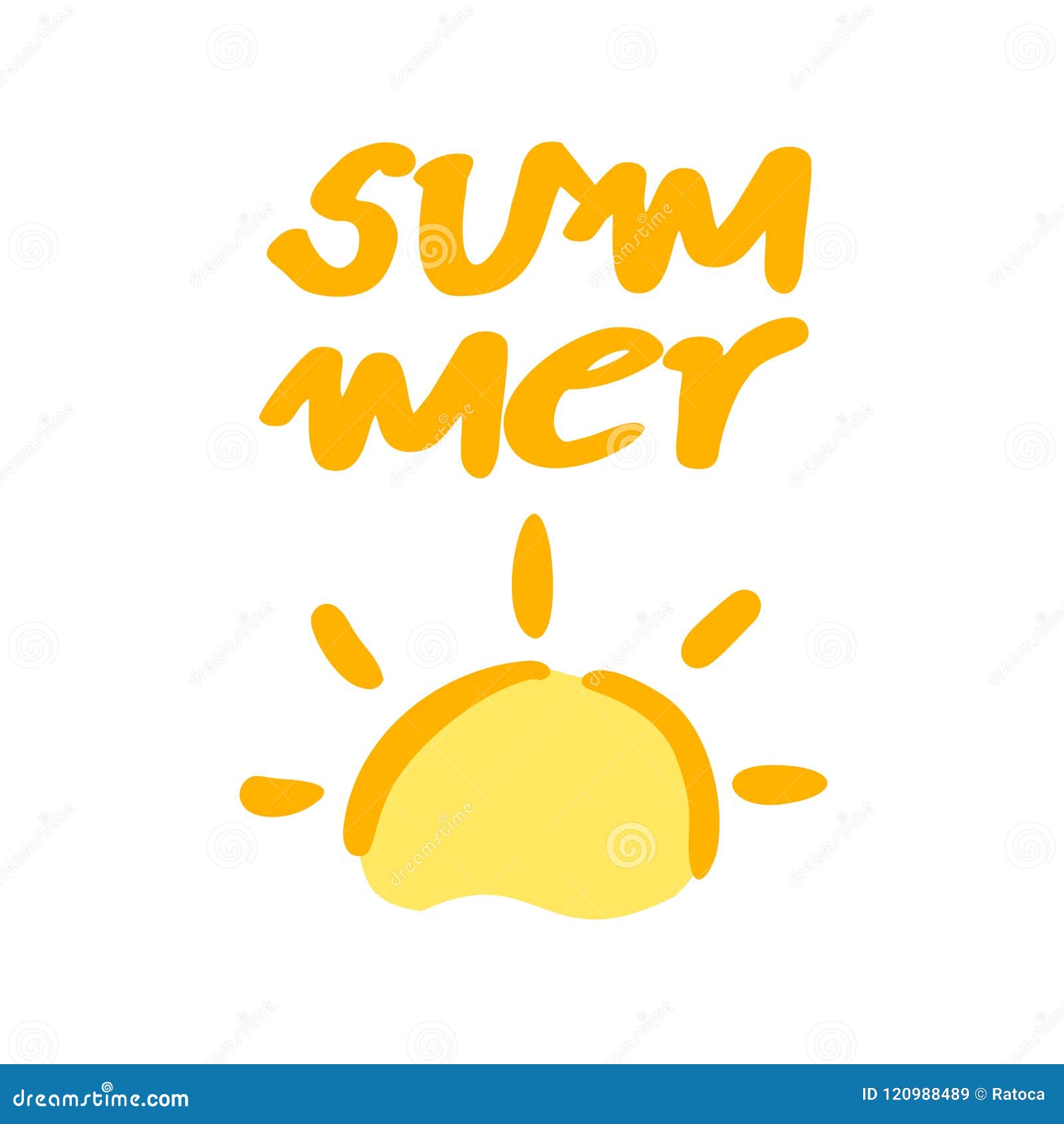 Summer symbol stock vector. Illustration of summer, logo - 120988489