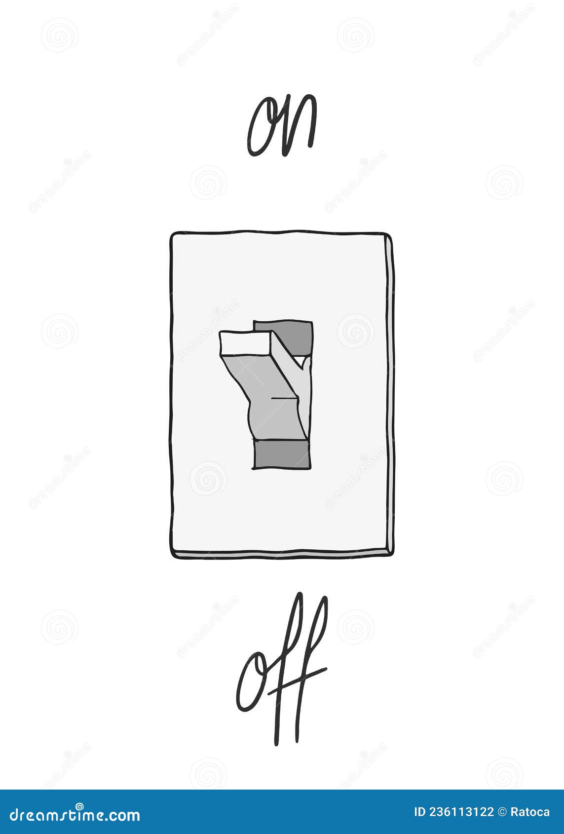 Creative design of switch stock vector. Illustration of open - 236113122